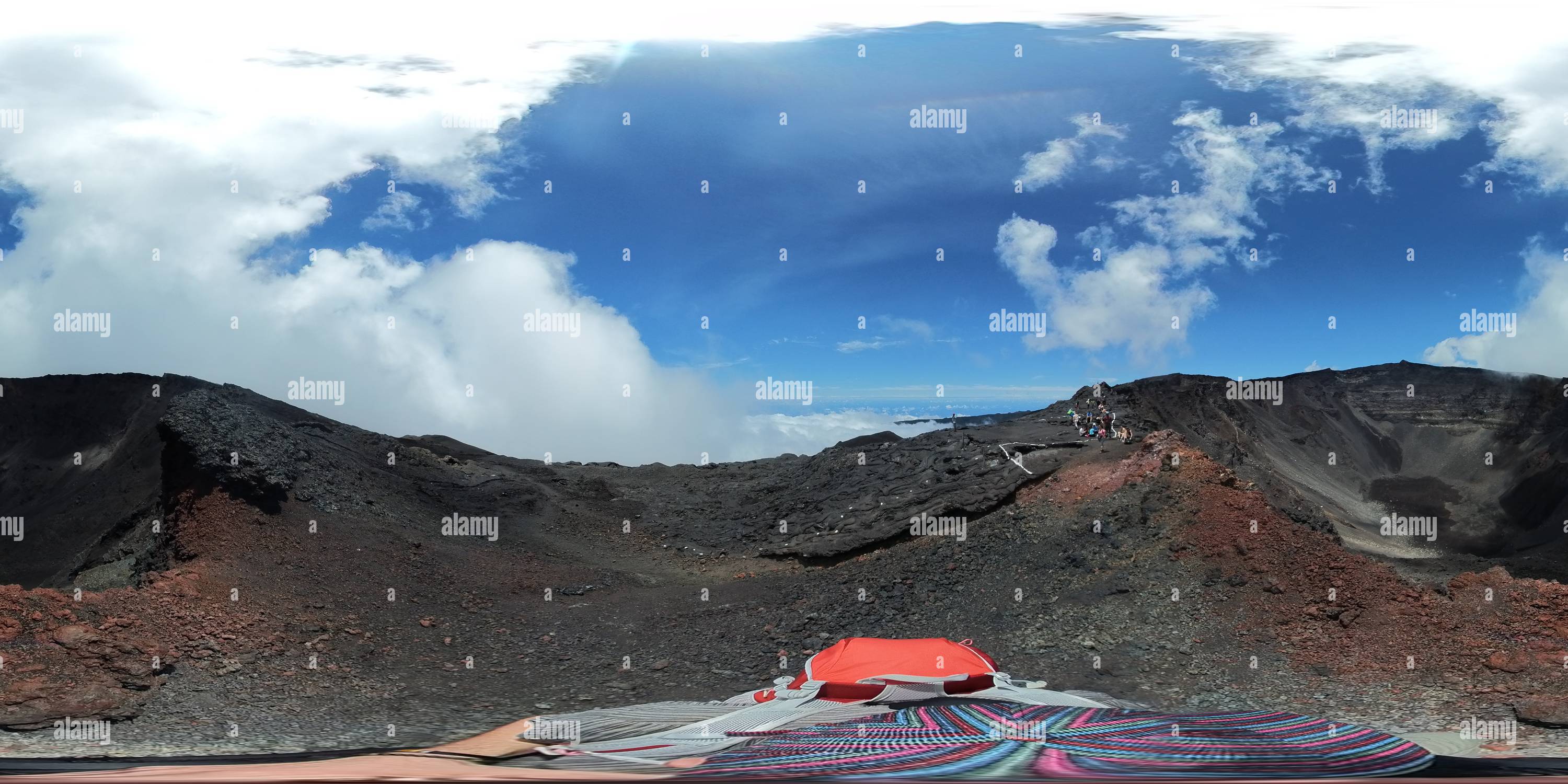 360° view of The Piton De La Fournaise volcano - Alamy