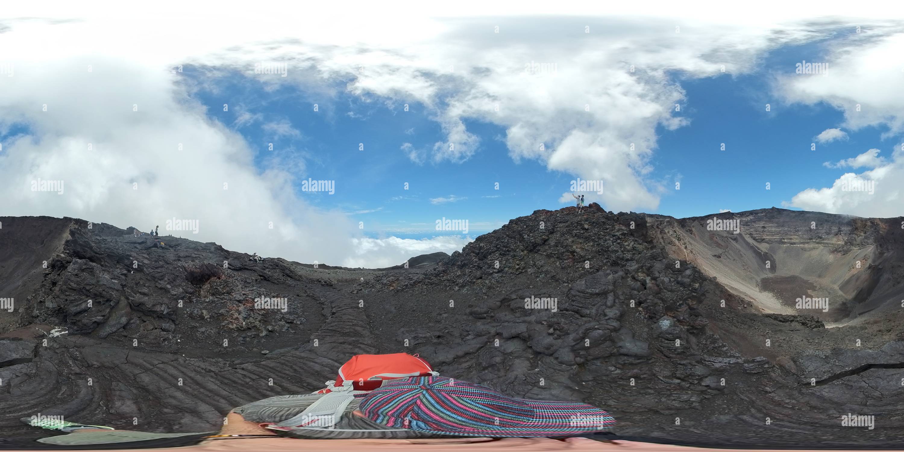 360° view of Piton De La Fournaise volcano - Alamy