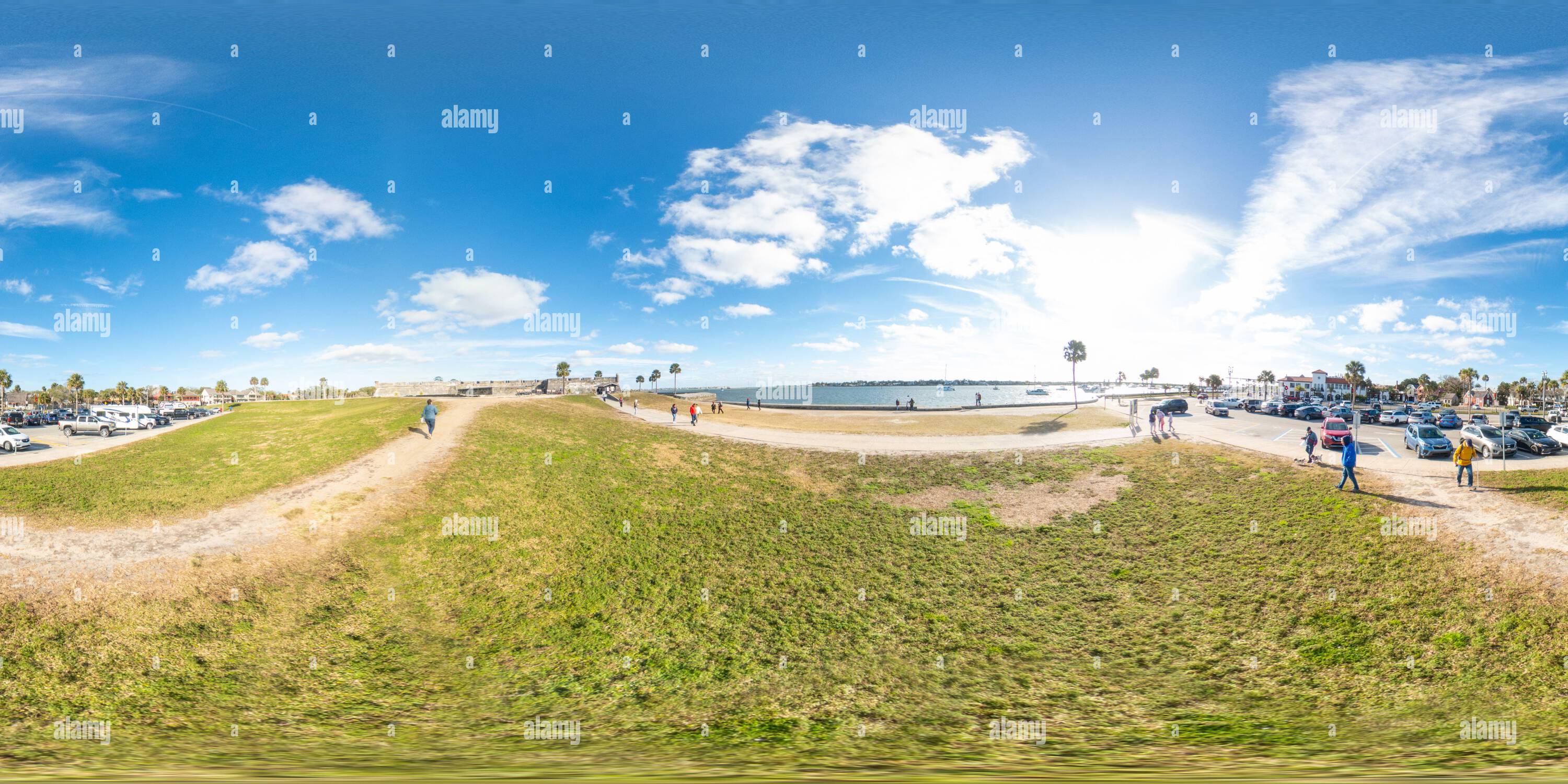 360° view of 360 equirectangular panorama Castillo de San Marcos St ...