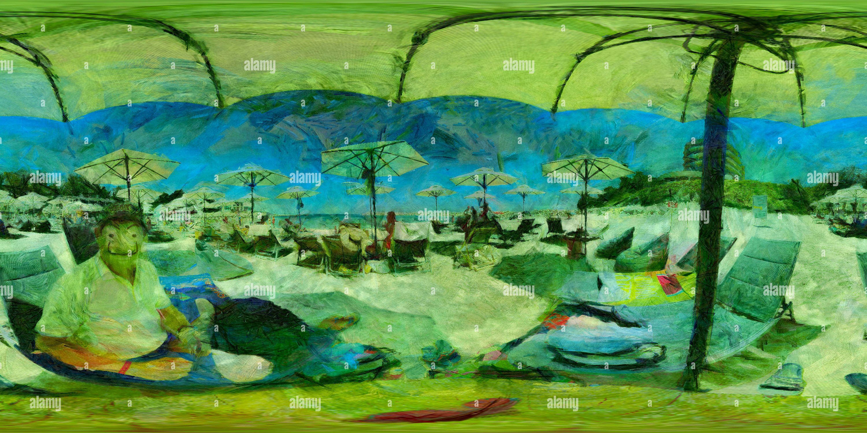 360° view of On the beach - Alamy