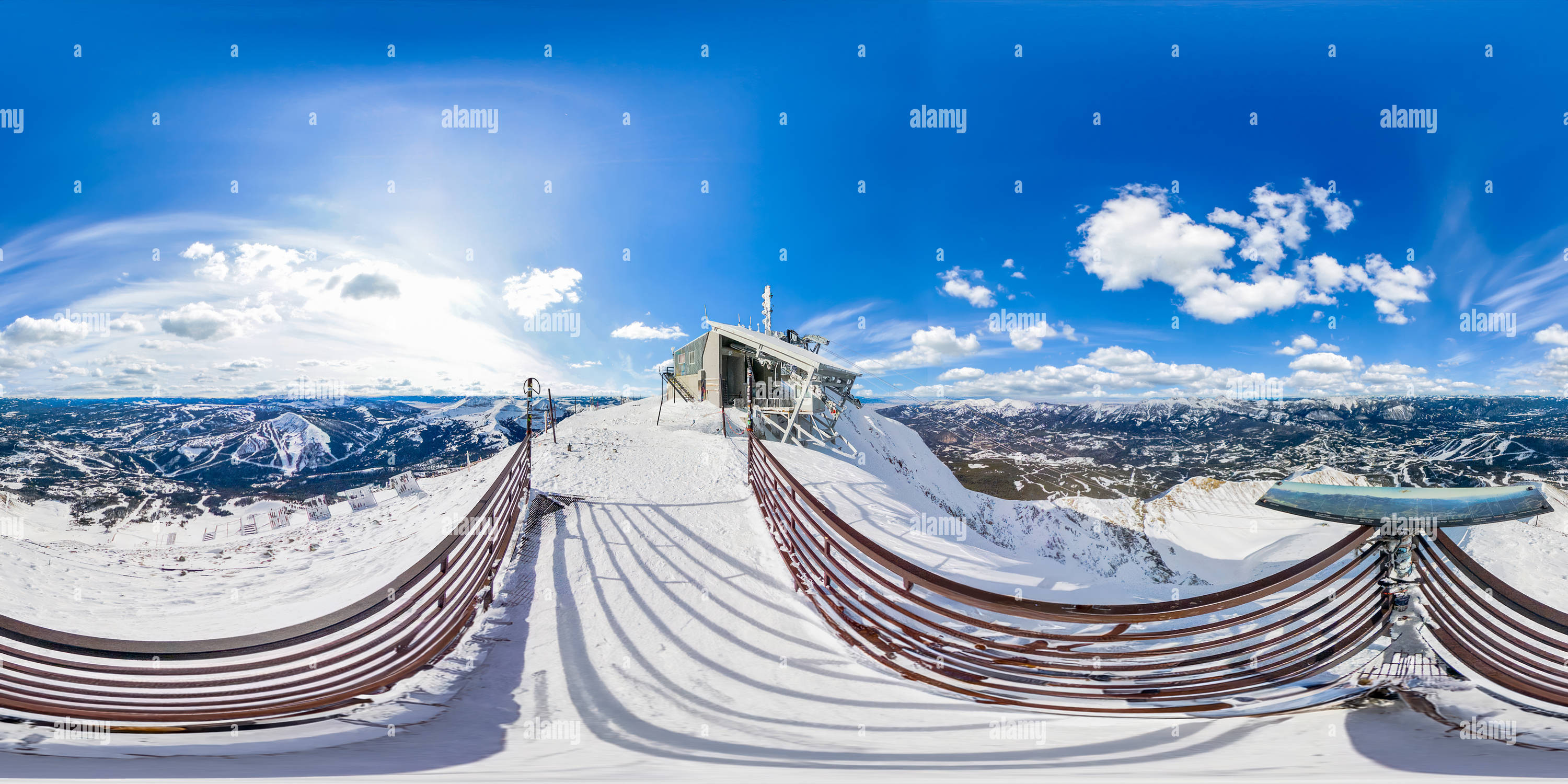 360° view of On top of Lone Mountain via the Lone Peak Tram at Big Sky ...
