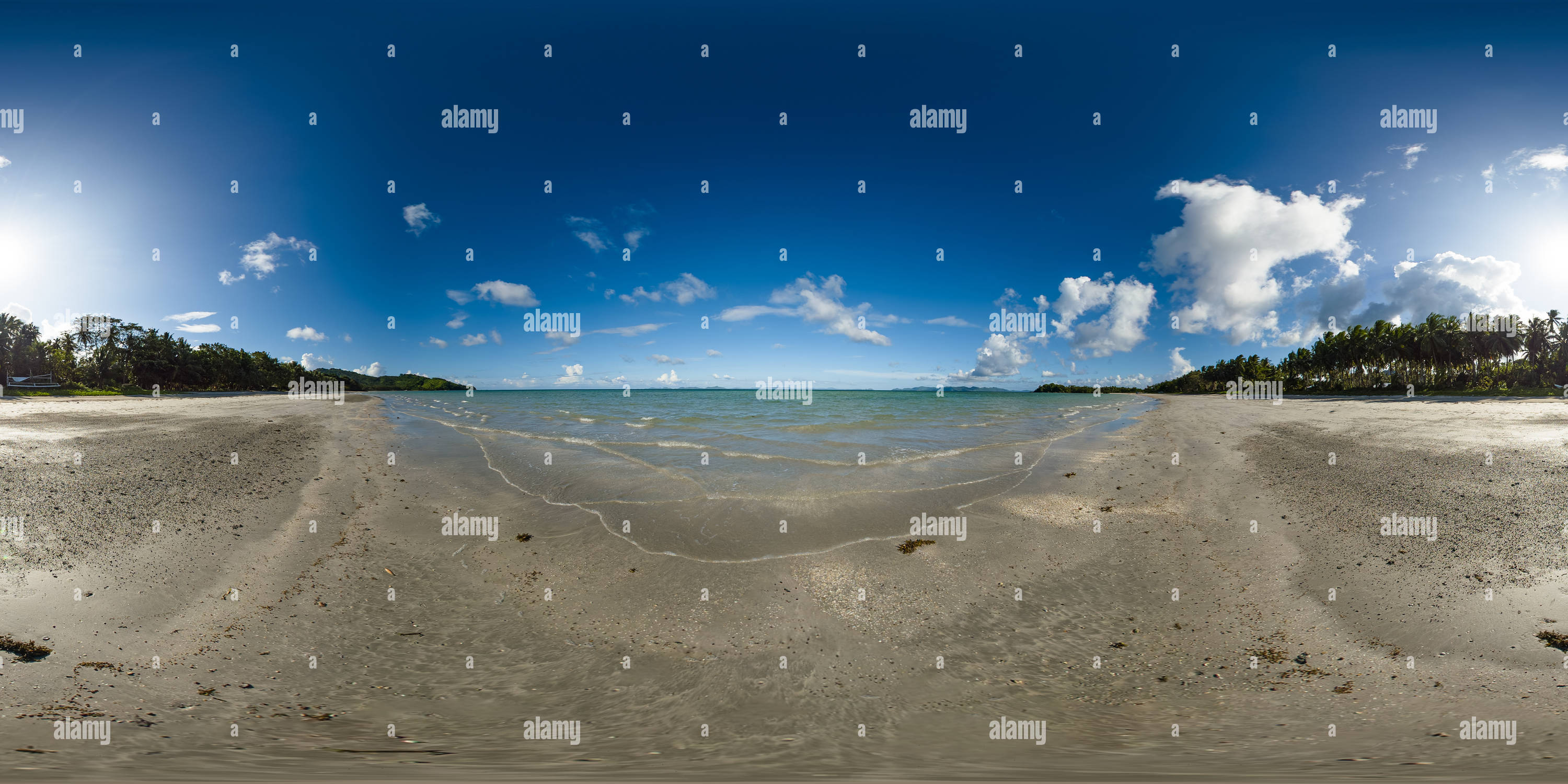 360° view of Tropical Beach. El Nido, Philippines. Palawan - Alamy