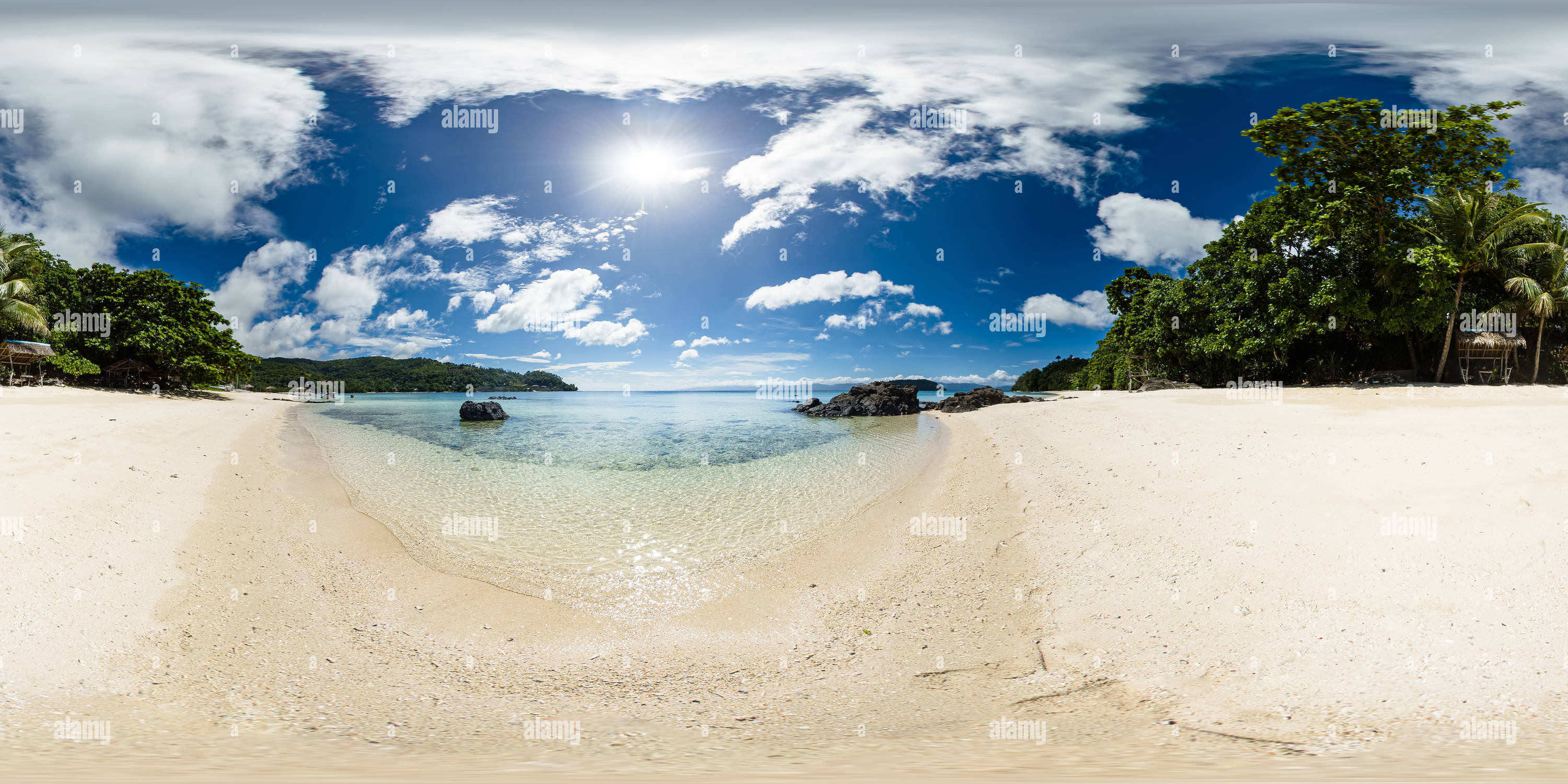 360° view of Tiamban Beach in Romblon Island. Philippines - Alamy