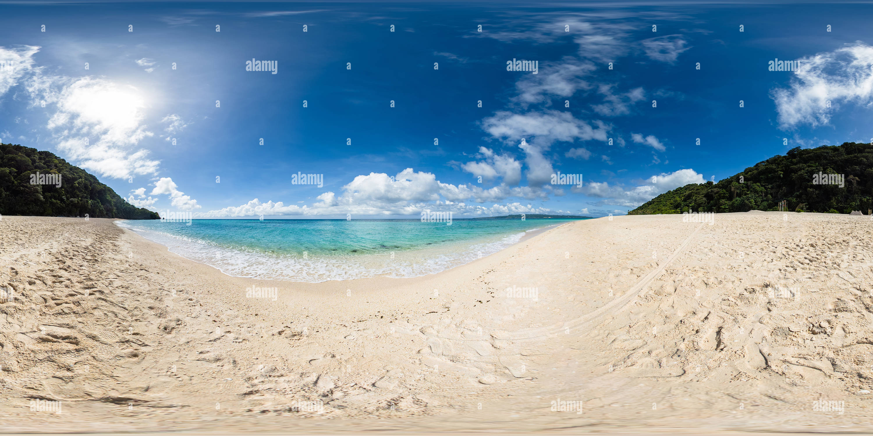 360° view of Puka Beach in Boracay. Malay, Aklan. Philippines - Alamy
