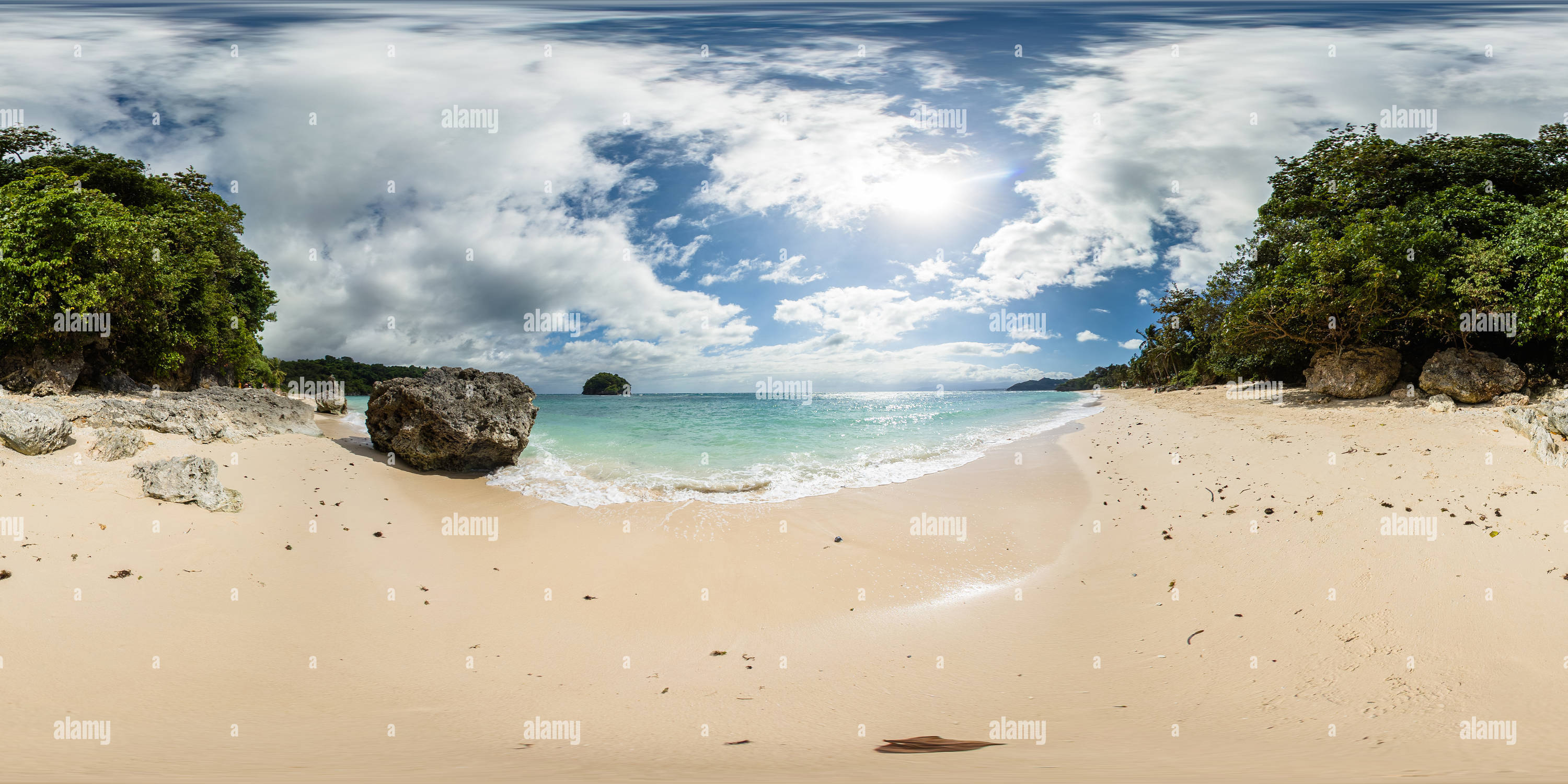 360° view of Ilig - Iligan Beach in Boracay. Malay, Aklan. Philippines ...
