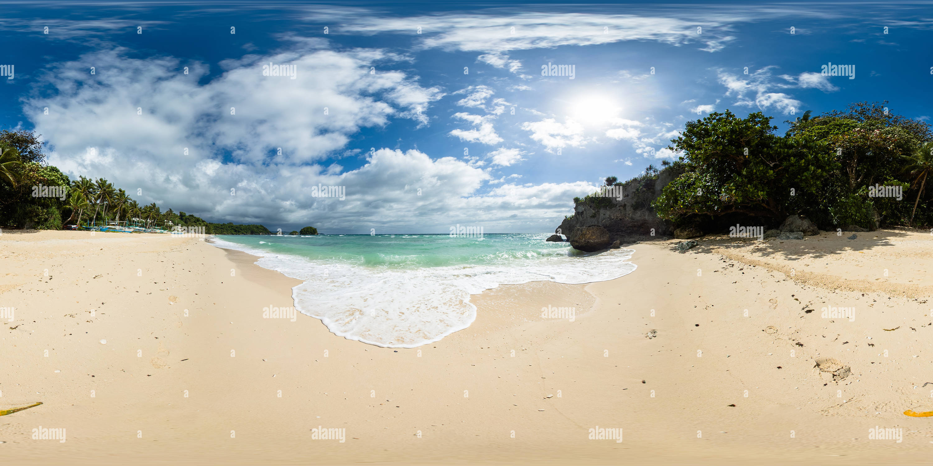 360° view of Ilig - Iligan Beach in Boracay. Malay, Aklan. Philippines ...