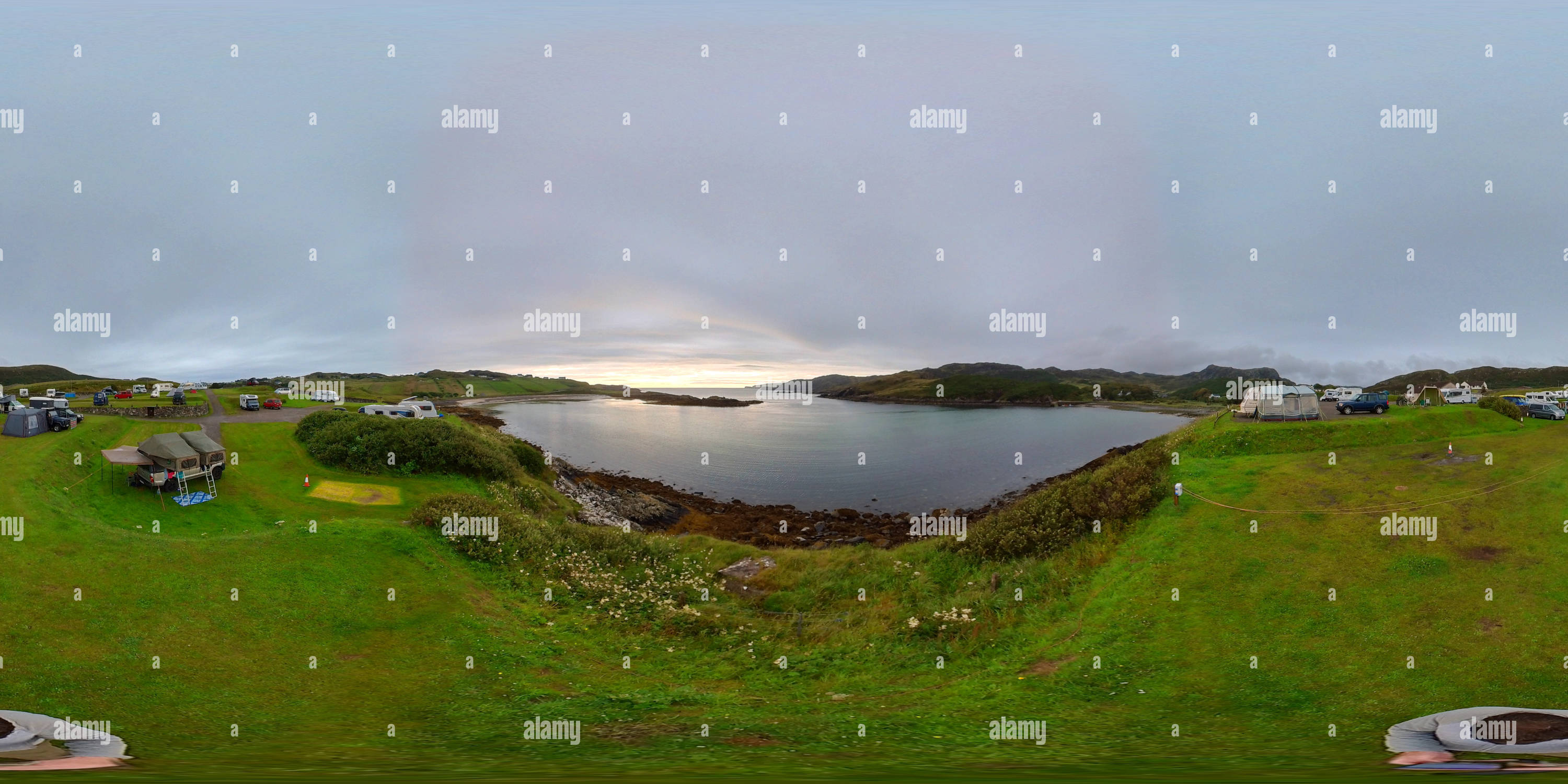 360° view of Scourie caravan park - Alamy
