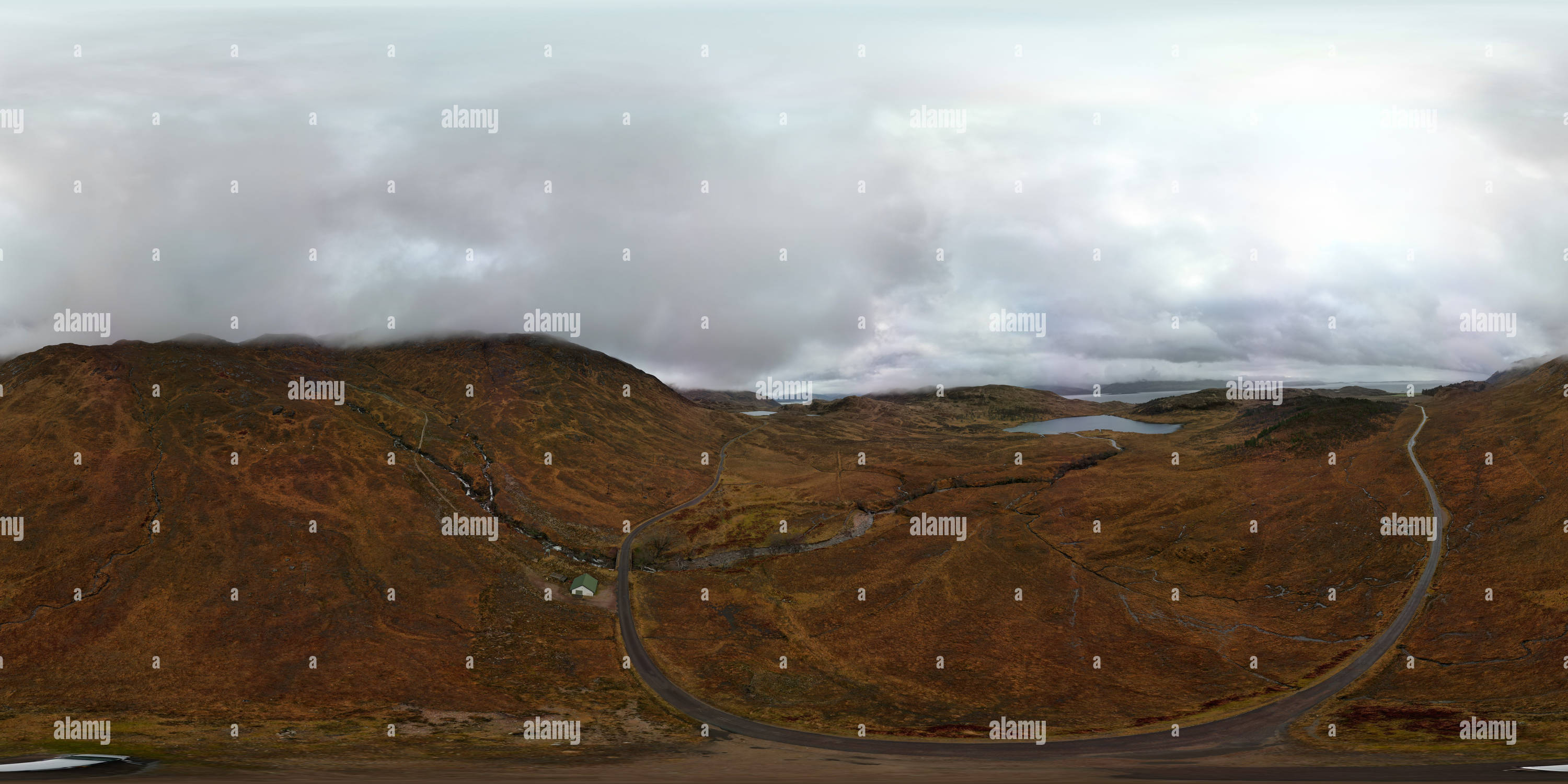 360° view of Lochan na Criche - Alamy