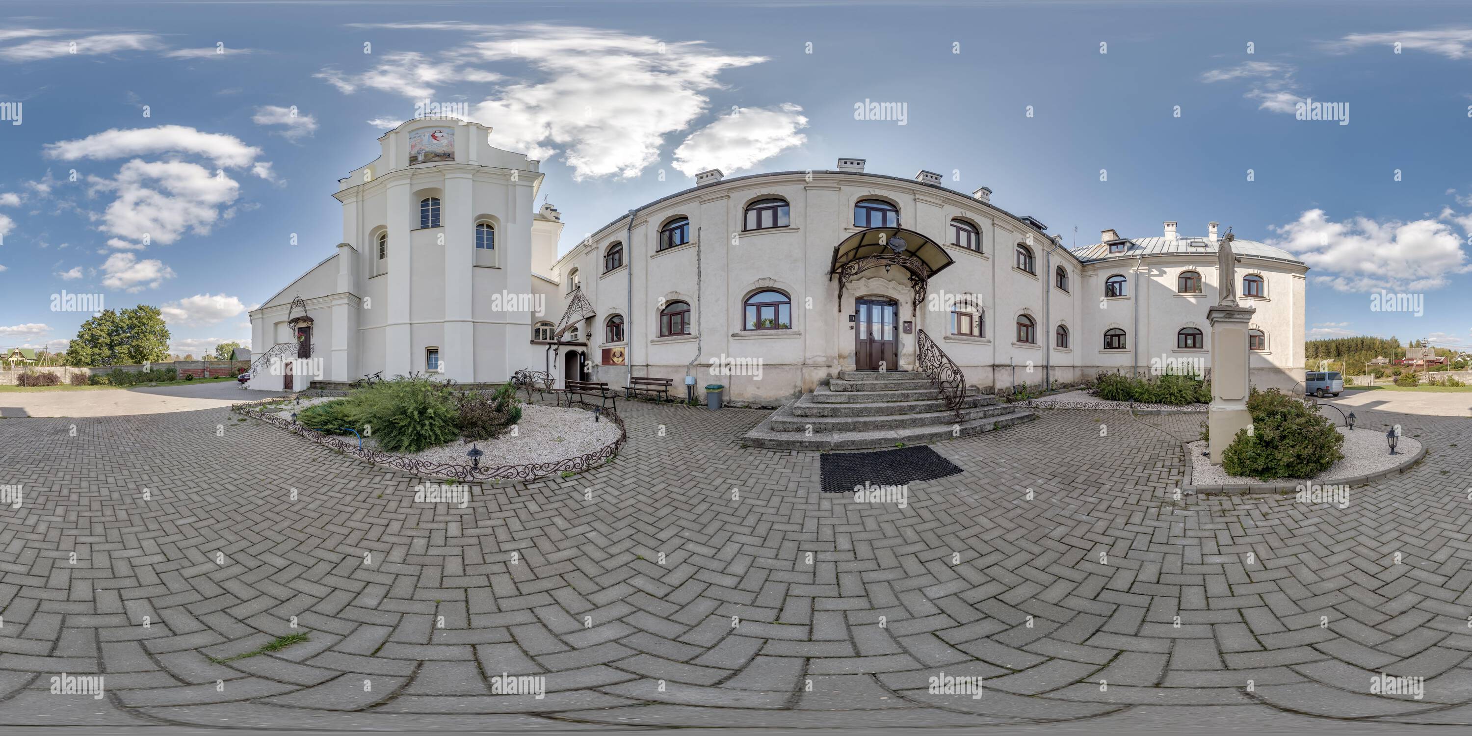 360° view of full hdri 360 panorama aerial view on white baroque ...