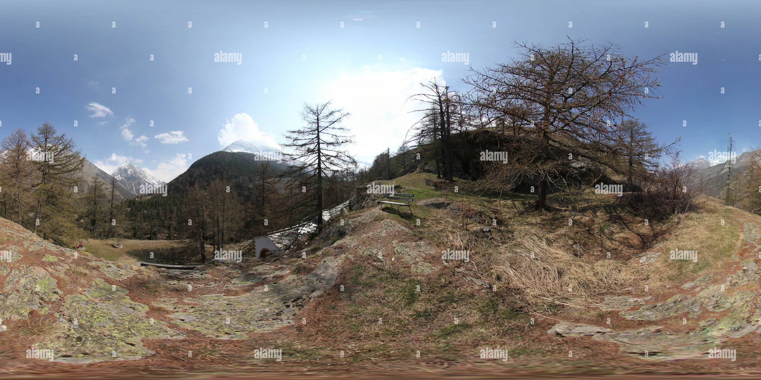 360° view of Kapellenweg - Chapel of the Virgin Mary seen from above 1 ...