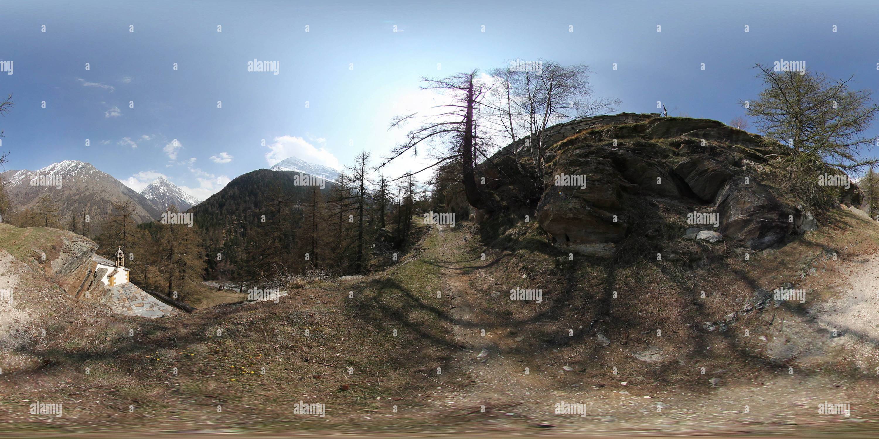 360° view of Kapellenweg - Chapel of the Virgin Mary seen from above 2 ...