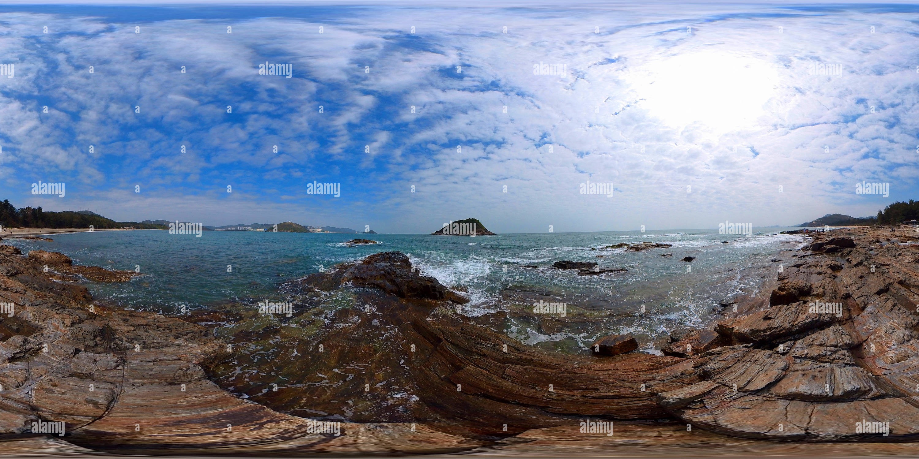 360° view of Colorful Stone Beach 彩石滩 - Alamy