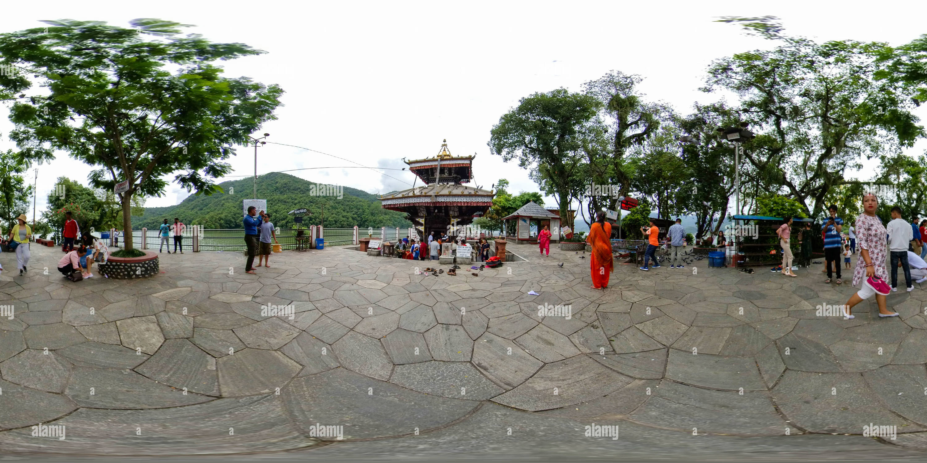 360° view of Taal Barahi Temple in Phewa Lake, Pokhara, Nepal - Alamy