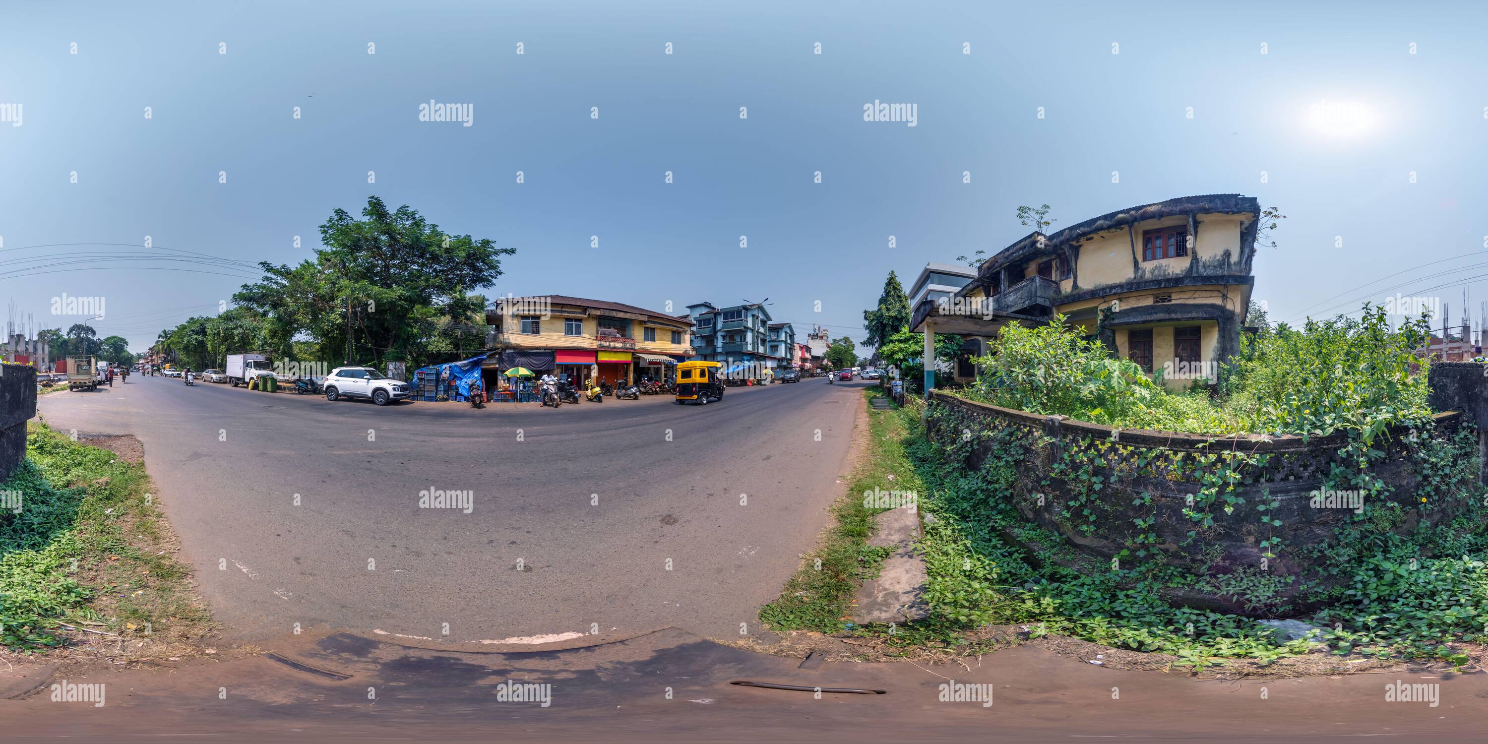 360° view of full seamless spherical hdr 360 panorama view among green ...