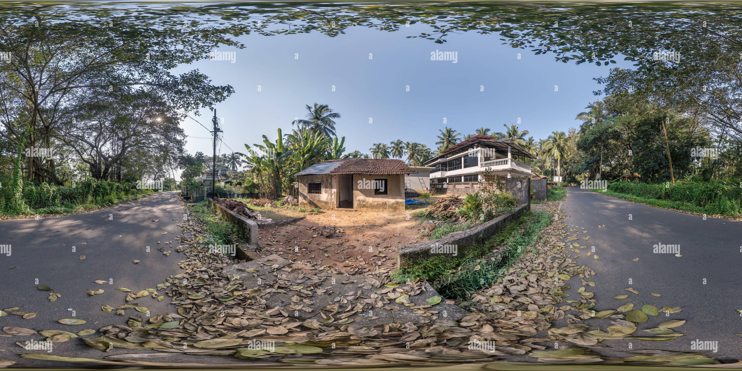 360° view of full seamless spherical hdr 360 panorama view among green ...