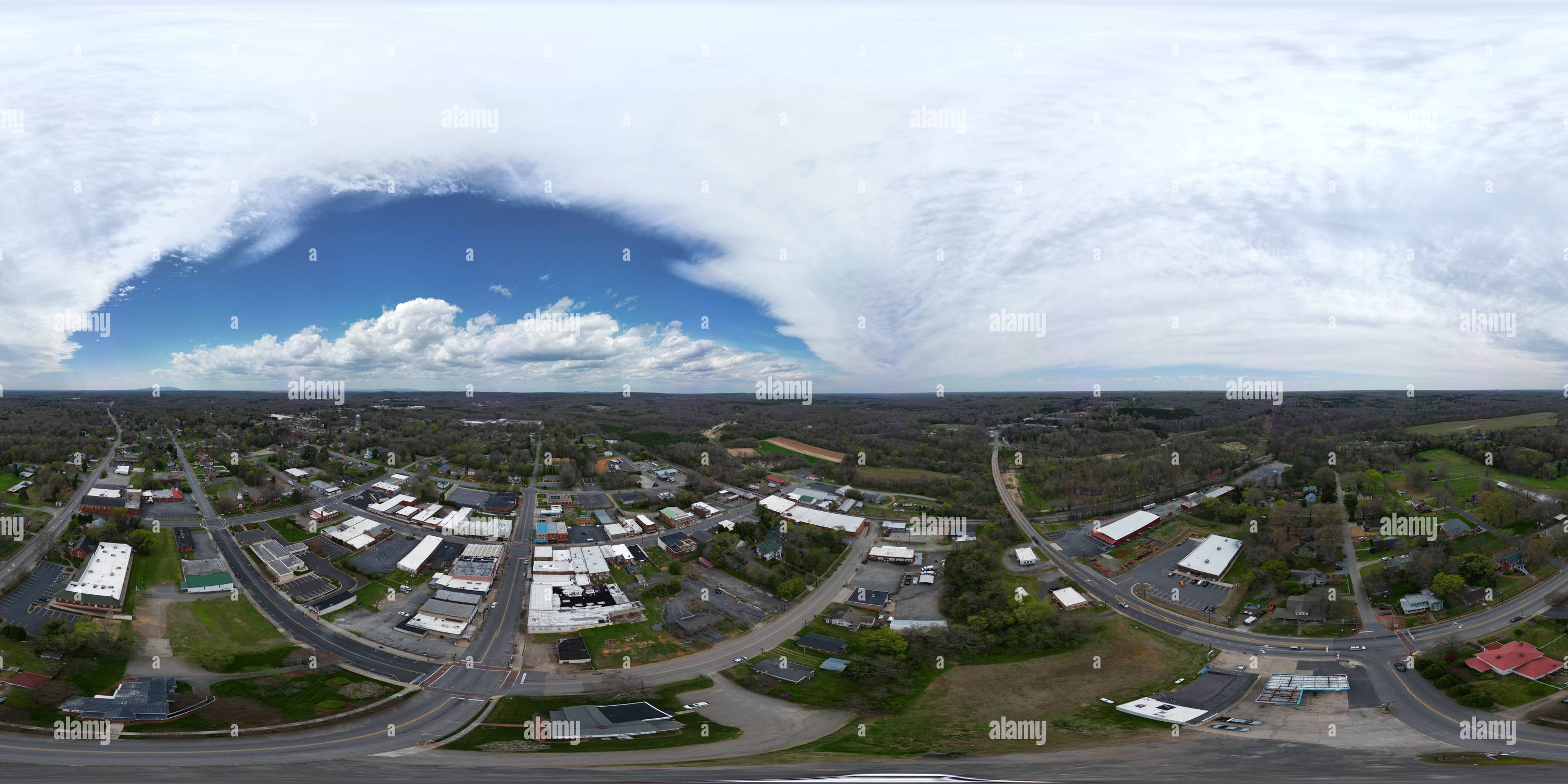 360° view of Above Historic Downtown Madison, NC - Alamy