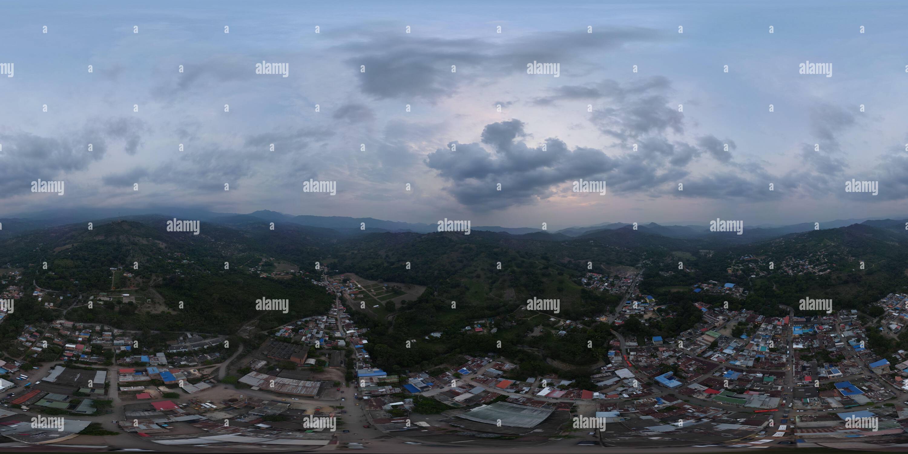 360° view of Bogotá Sunset: Urban lights dance to the sun's rhythm ...
