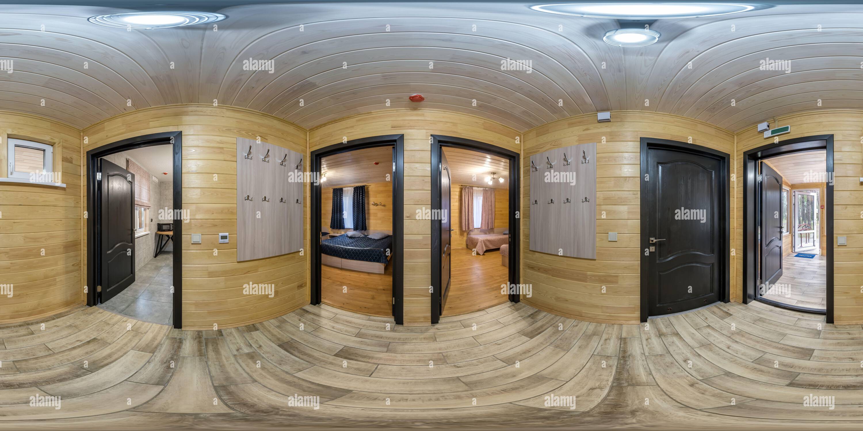 360° view of 360 hdri panorama inside interior of entrance hall and ...