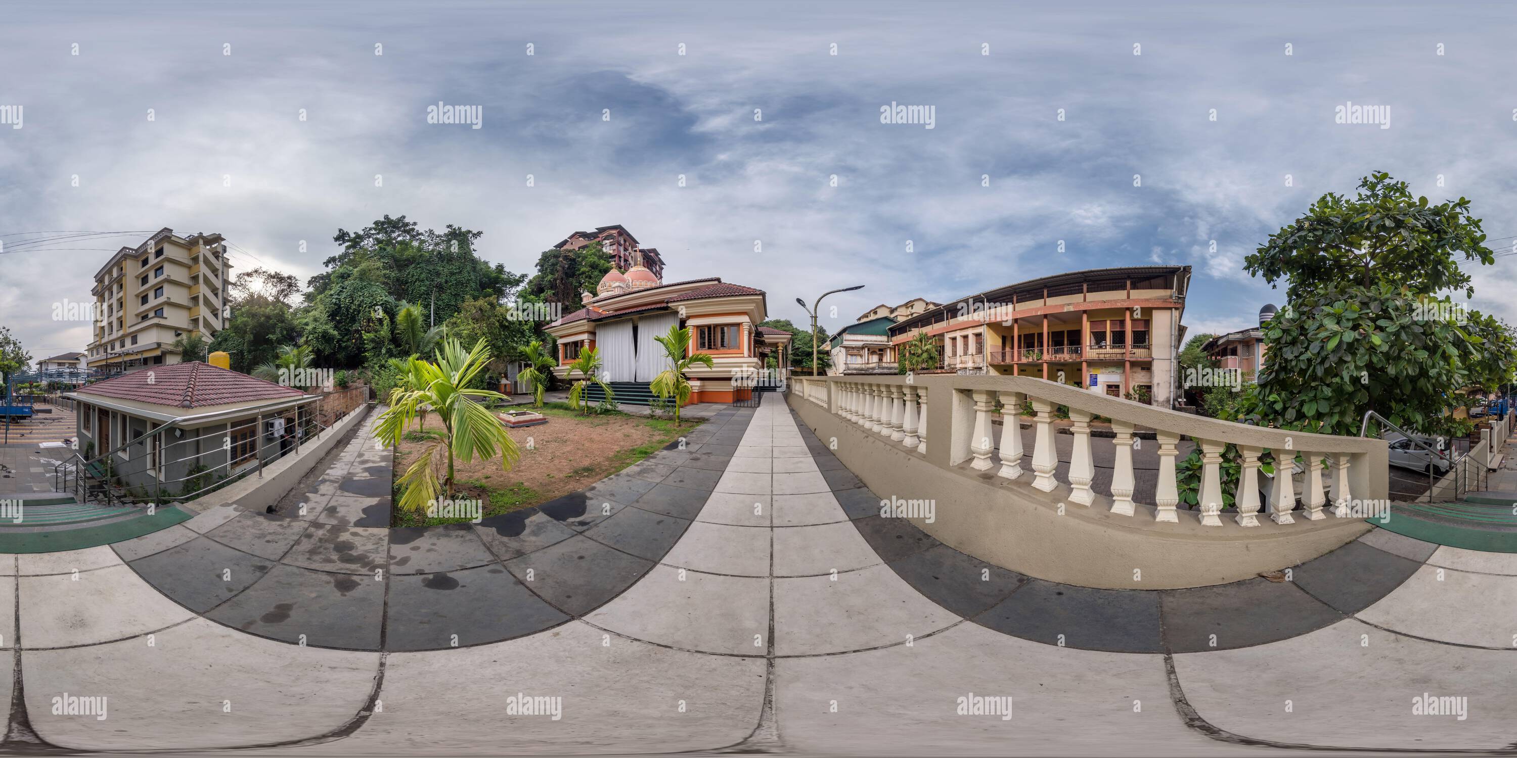 360° view of seamless spherical hdr 360 panorama near hindu temple ...