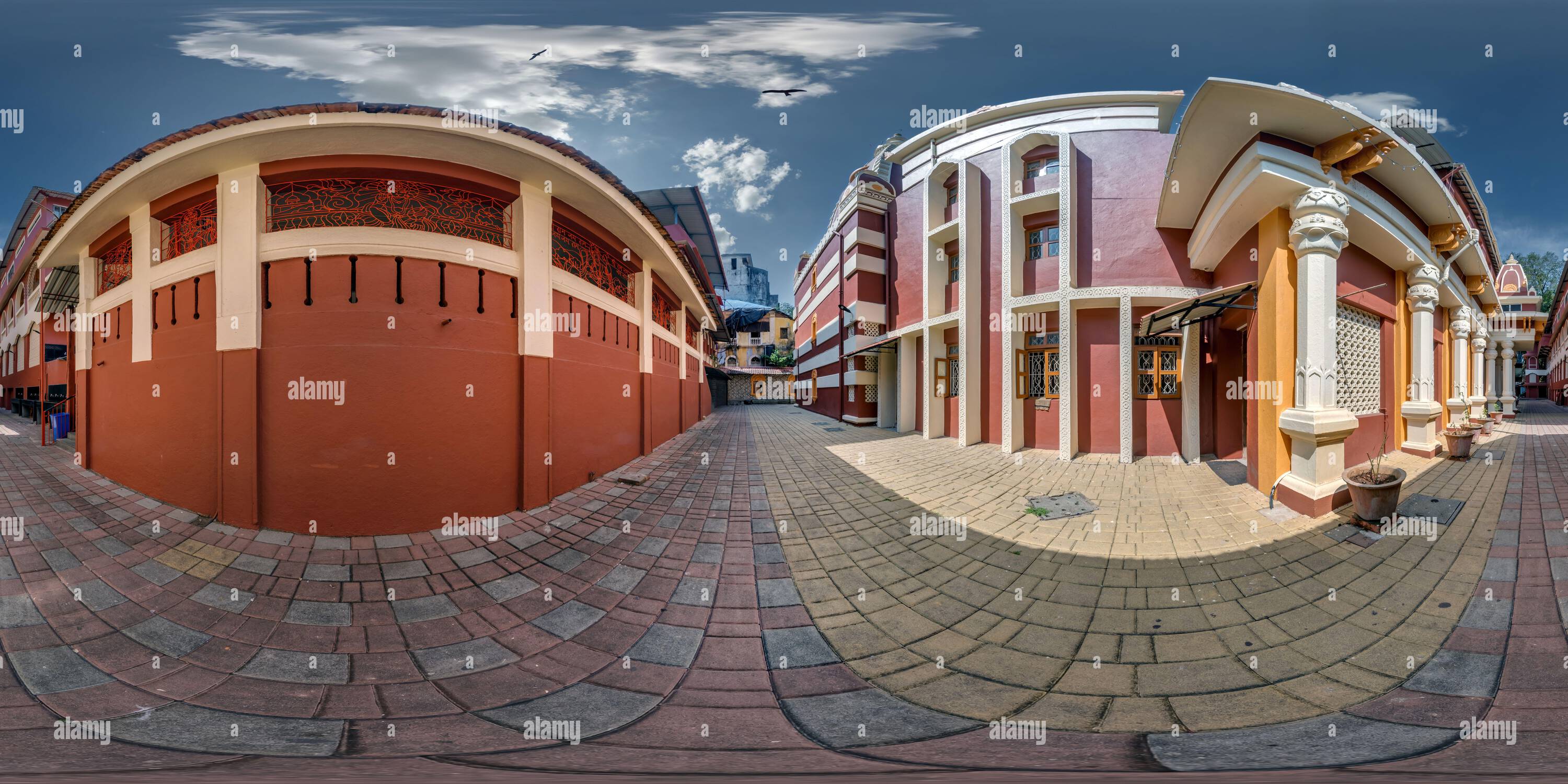 360° view of hdri 360 panorama near hindu temple of goddess laxmi in ...