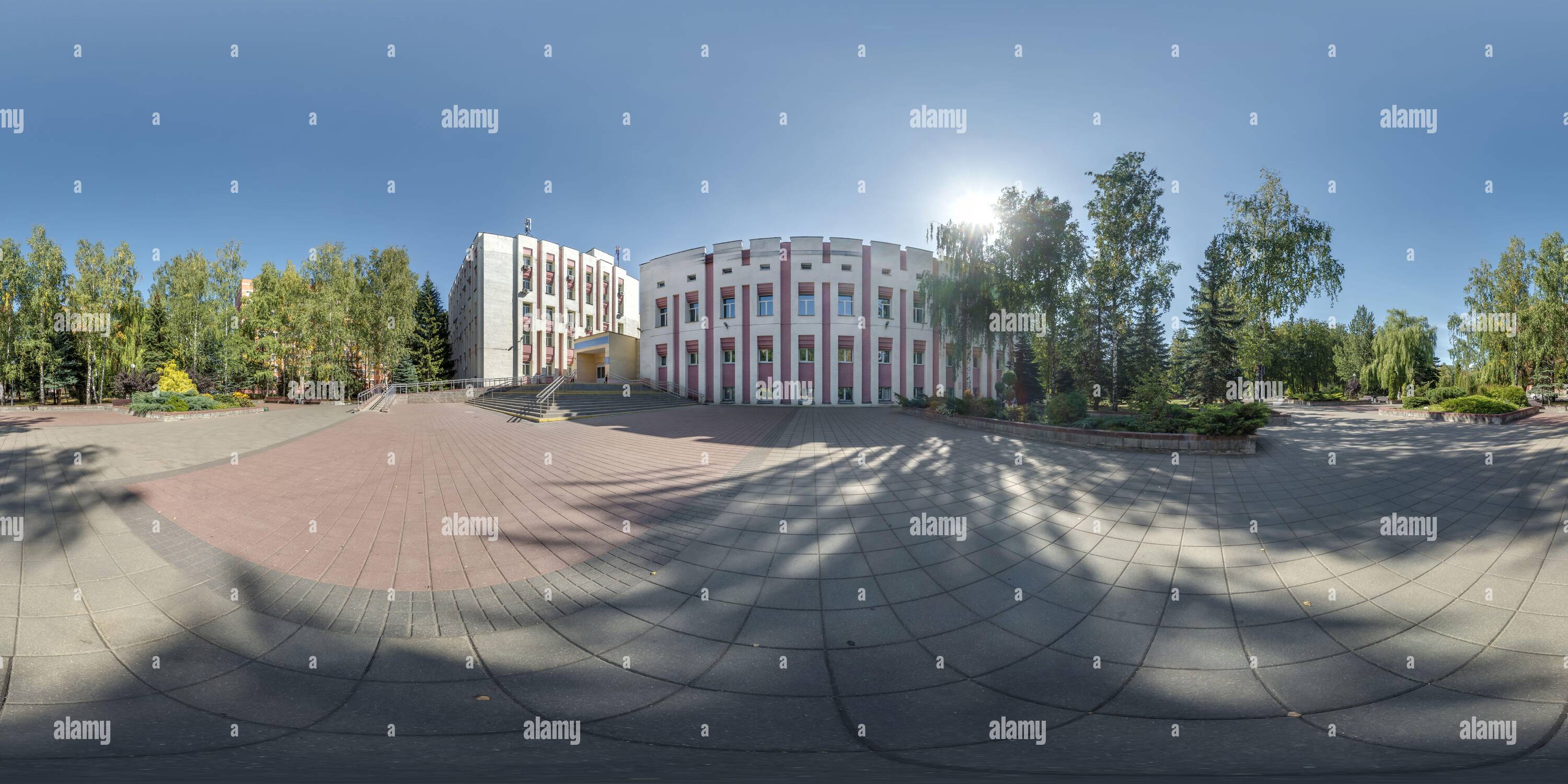 360° view of seamless spherical hdri 360 panorama view on square with ...