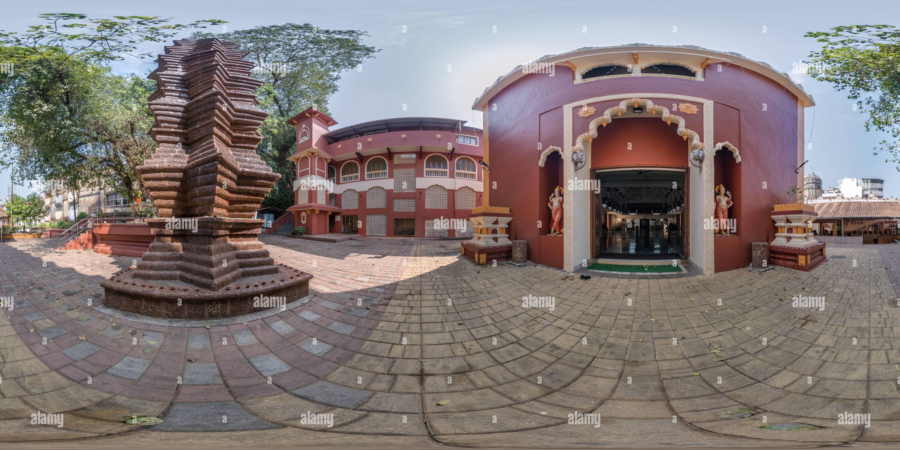 360° view of full hdri 360 panorama near hindu temple of goddess laxmi ...