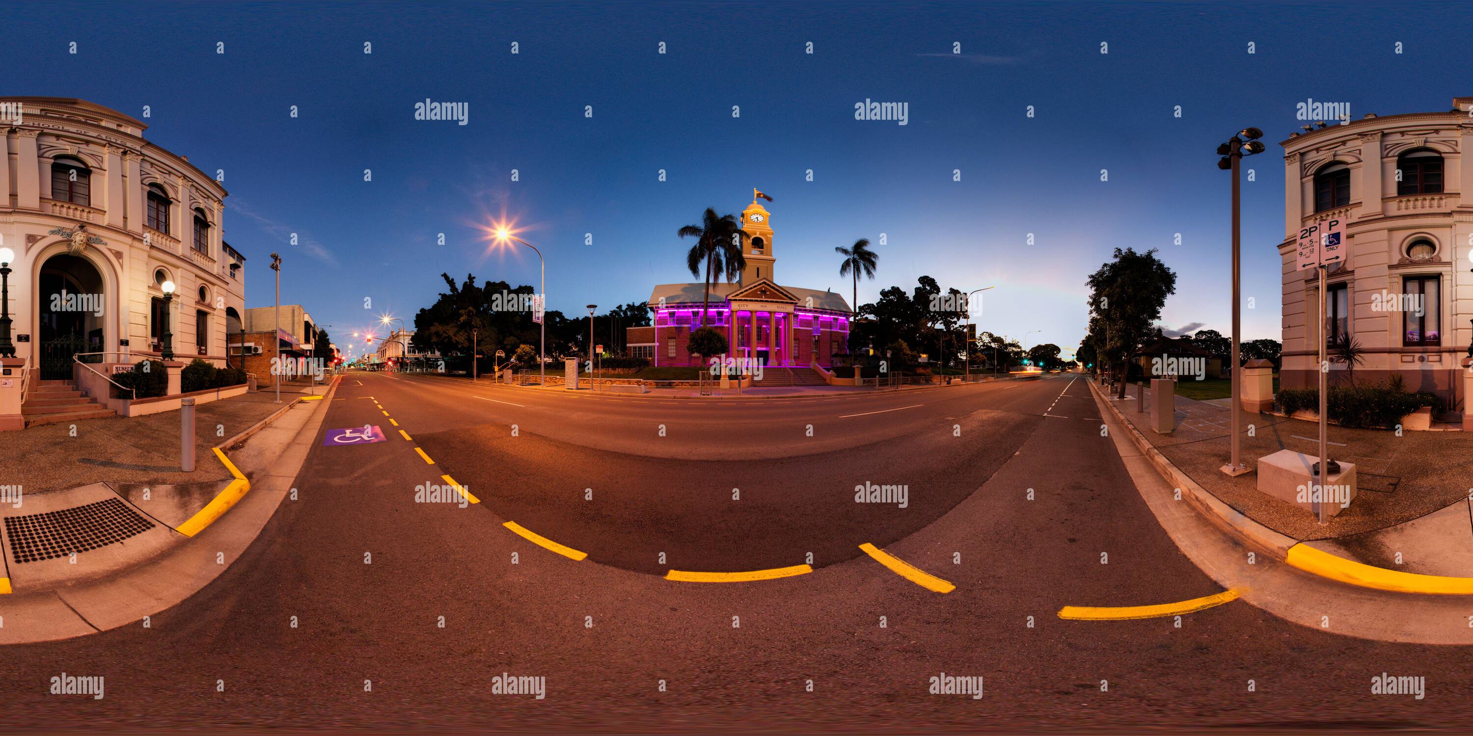 360° view of 360° panorama of the City Hall and School of Arts building ...