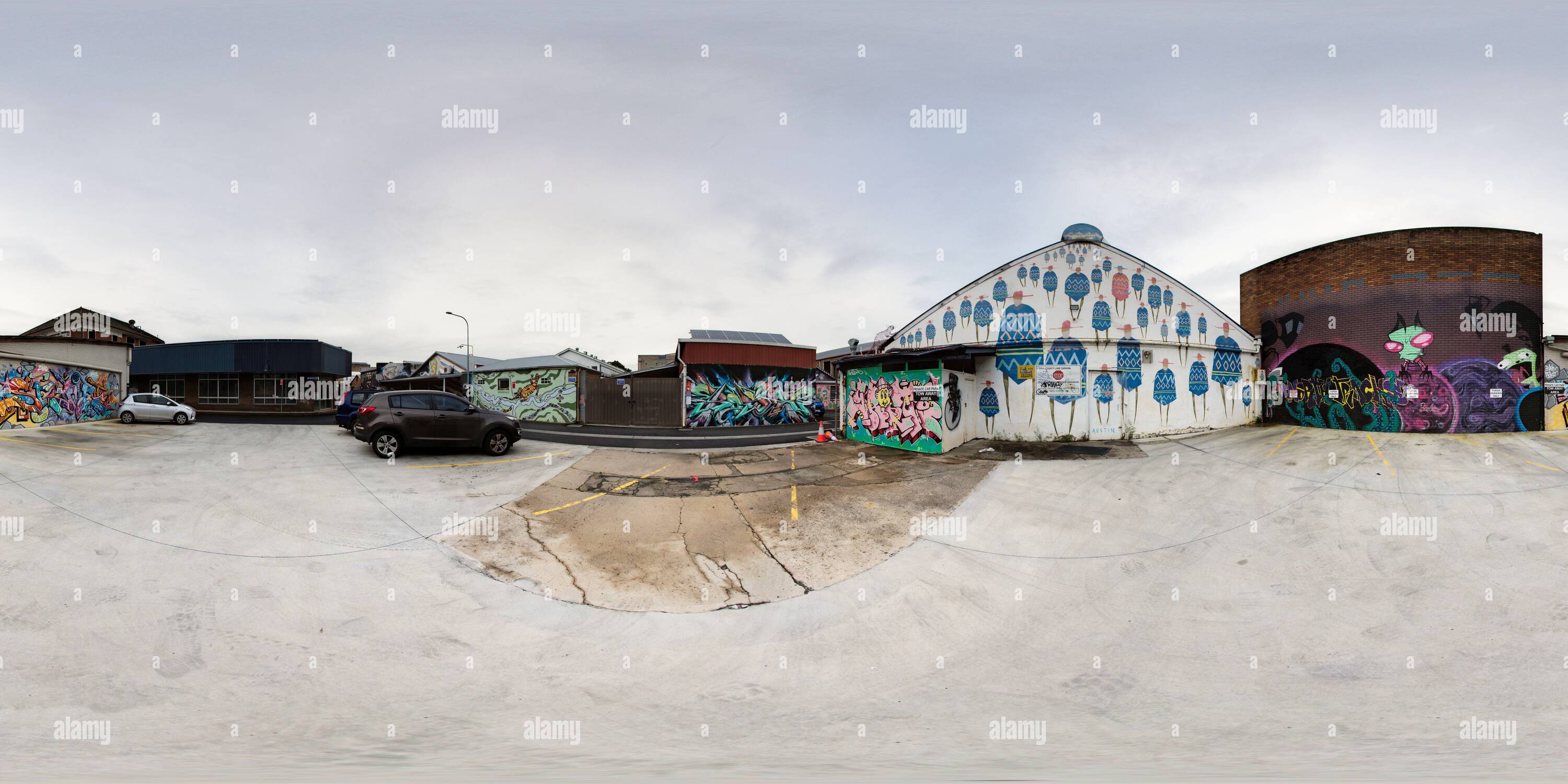 360° view of 360° panorama of underground street art culture of The ...