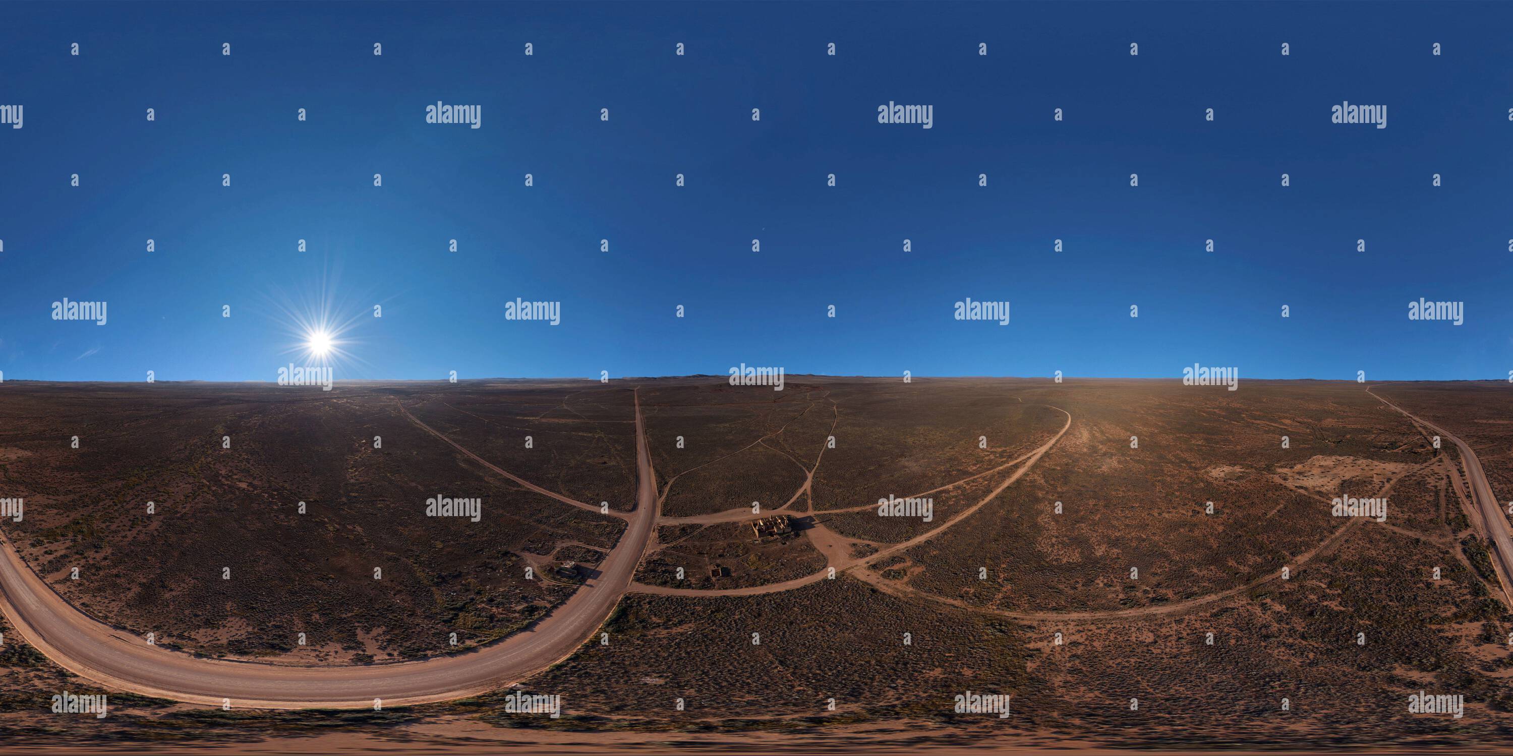 360° view of 360° aerial panorama of the former gold mining village of ...