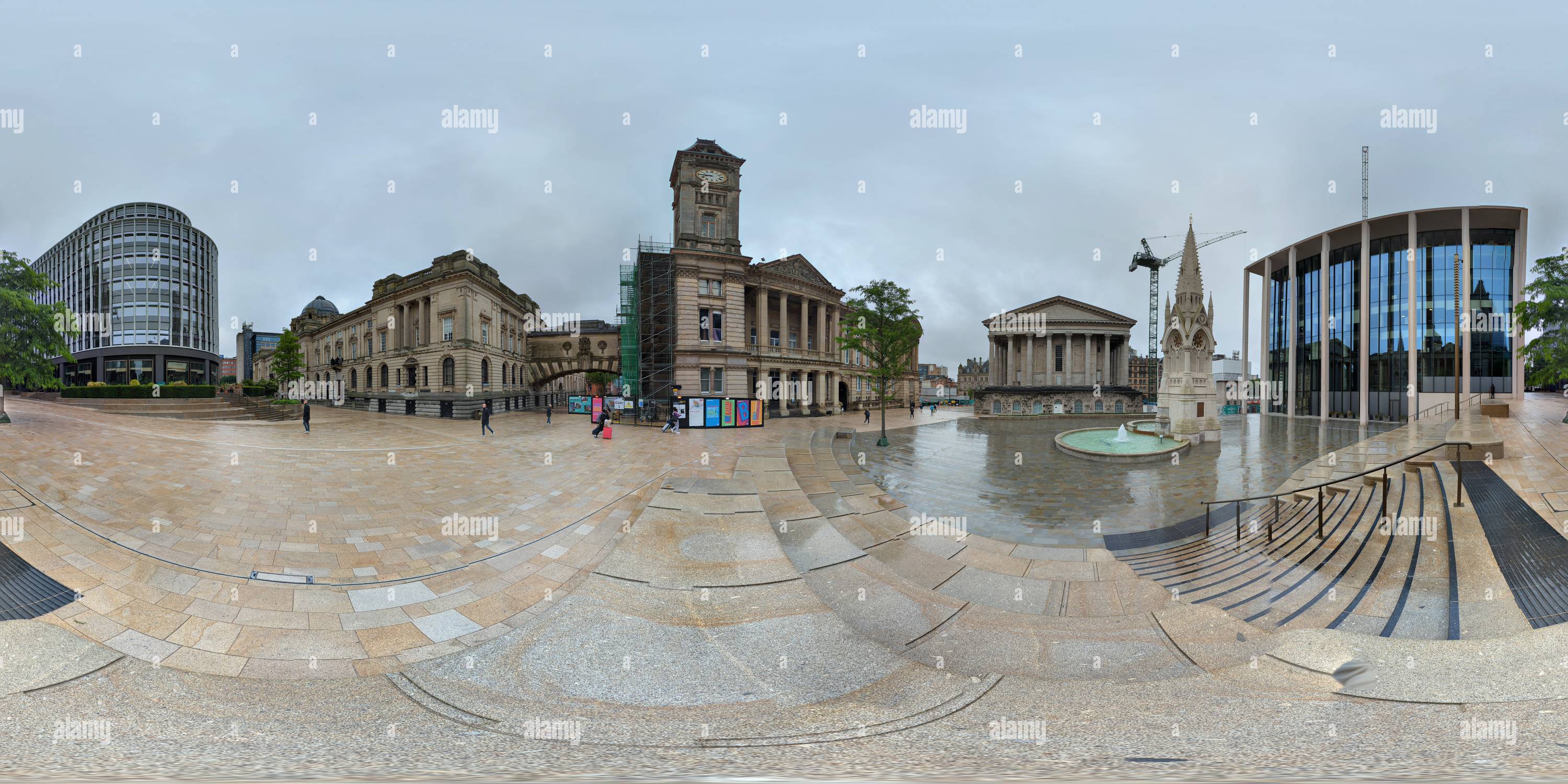 360° view of Birmingham Chamberlain Square - Alamy