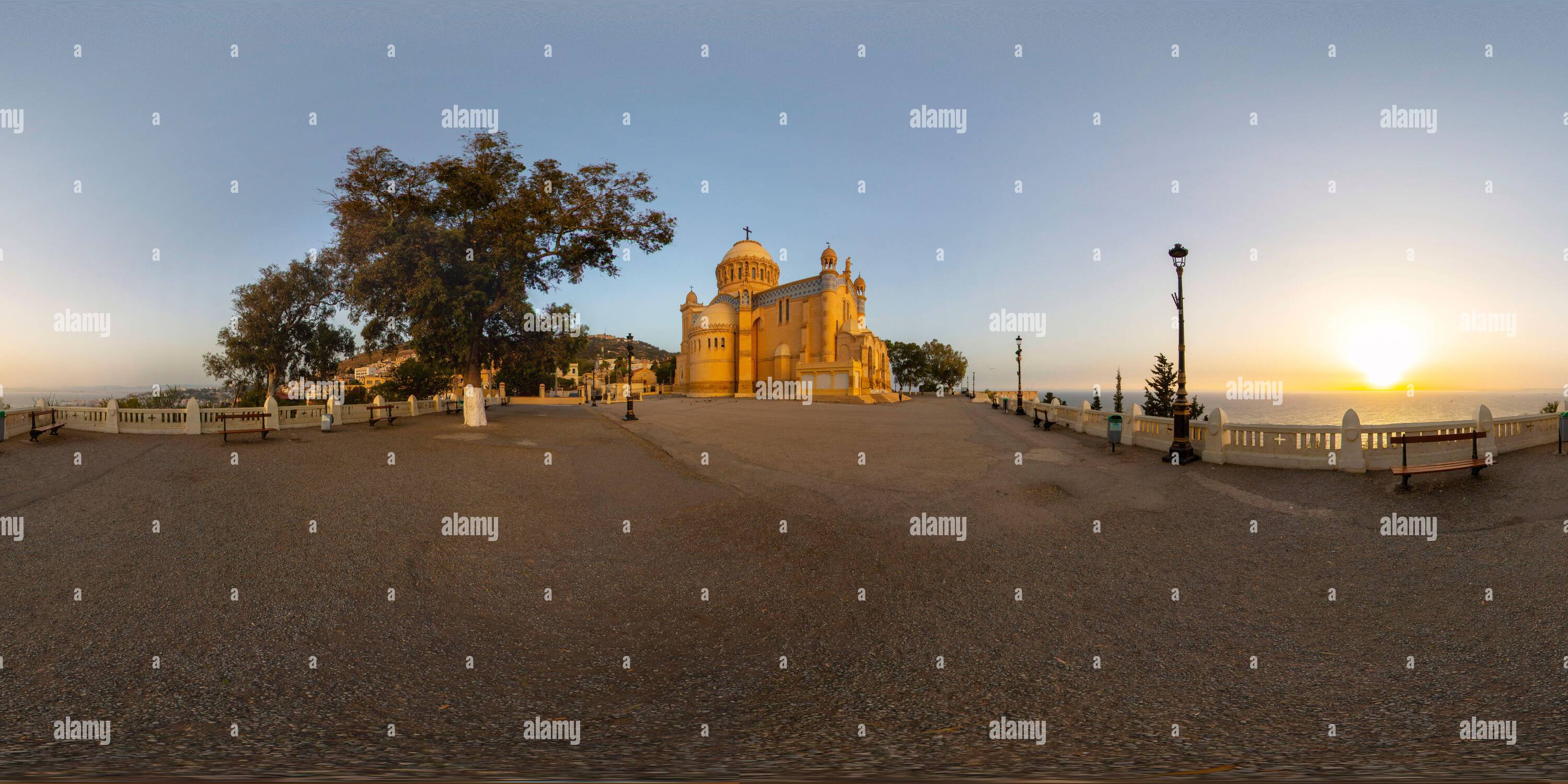 360° view of Basilica of "Notre Dame d'Afrique", Algiers, Algeria. 360 ...