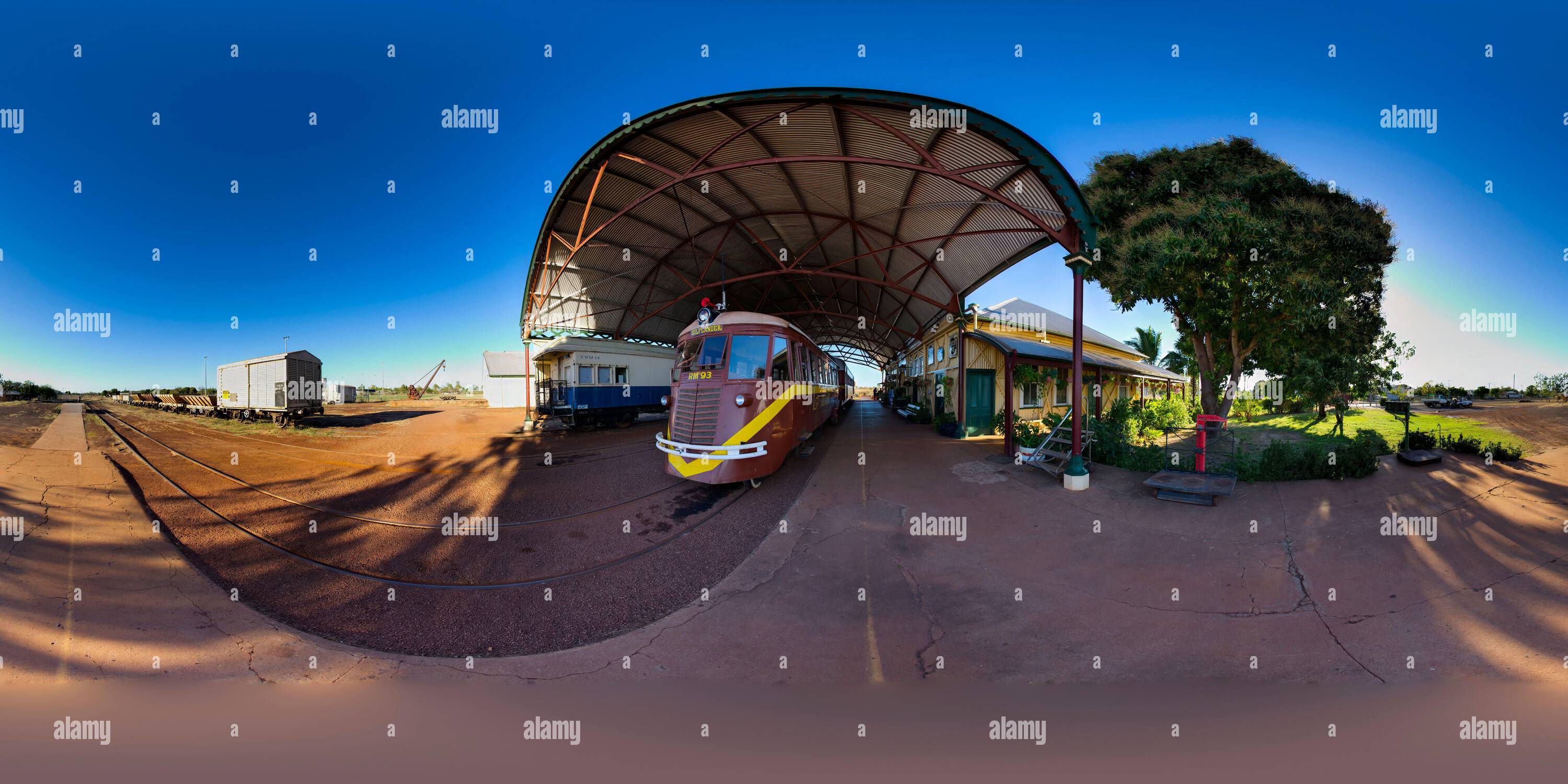 360° view of 360° panoramic image of Normanton Railway Station - Gulflander Train which runs ...