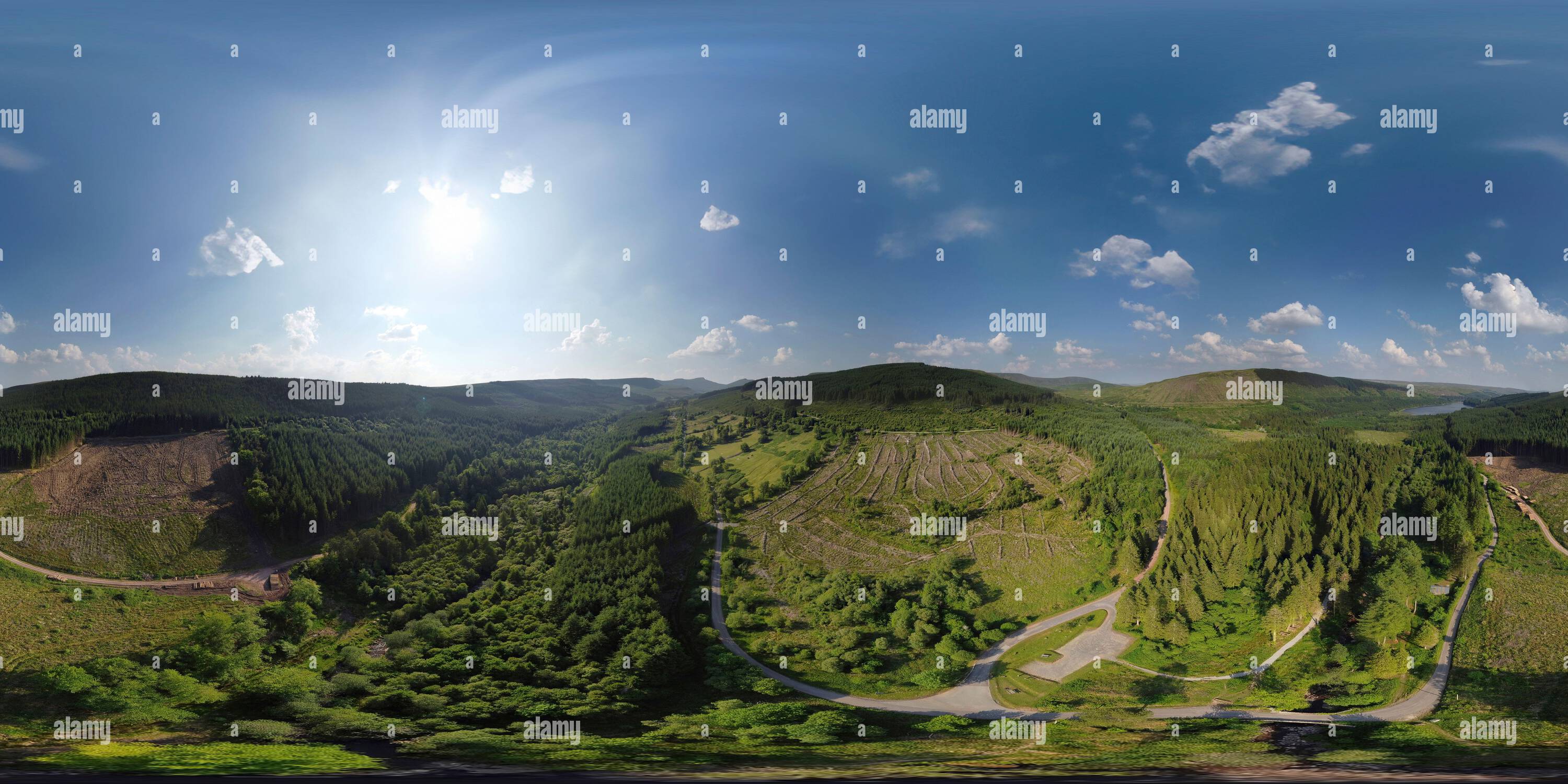 360° view of Pont Cwmfedwen near pontsticill Reservoir in Bannau ...