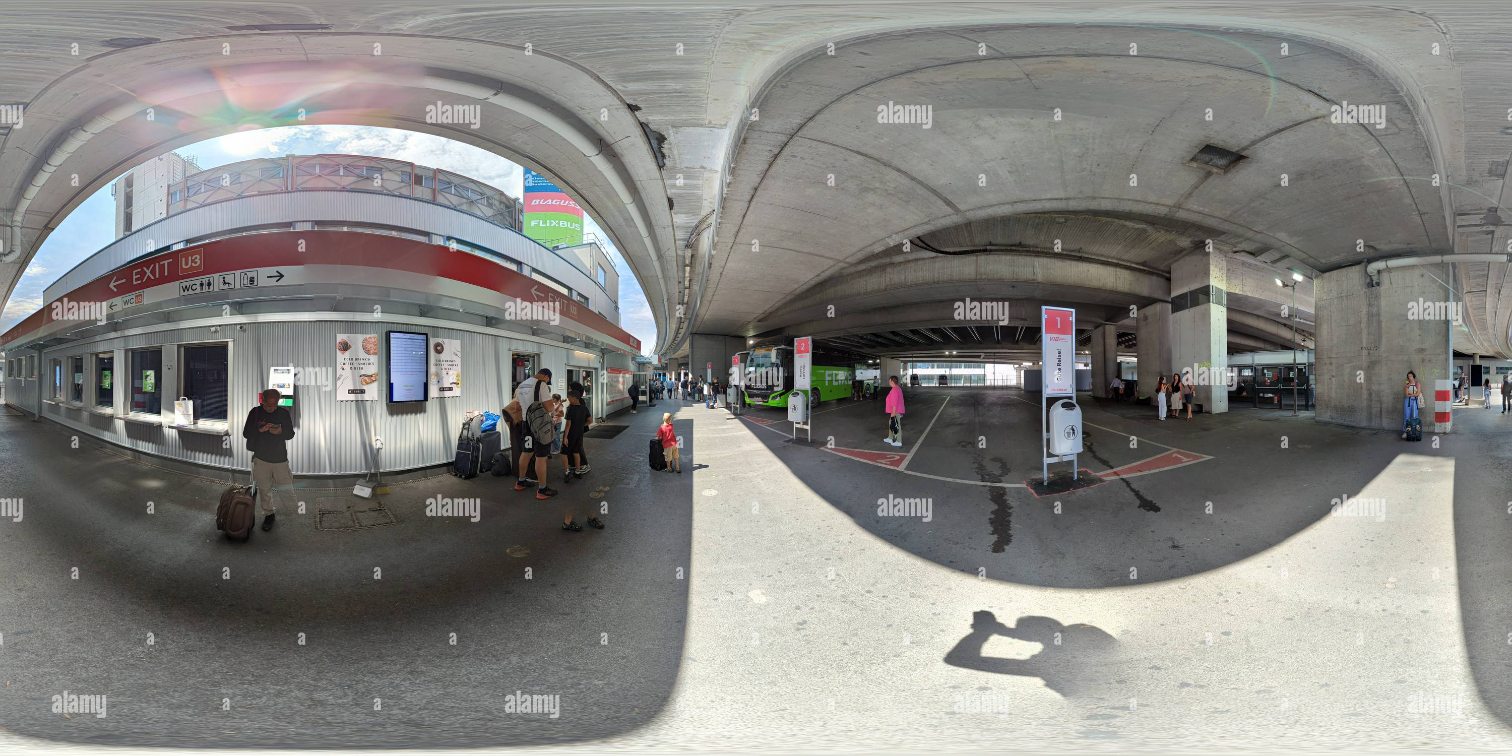 360° view of Vienna Bus station - Alamy