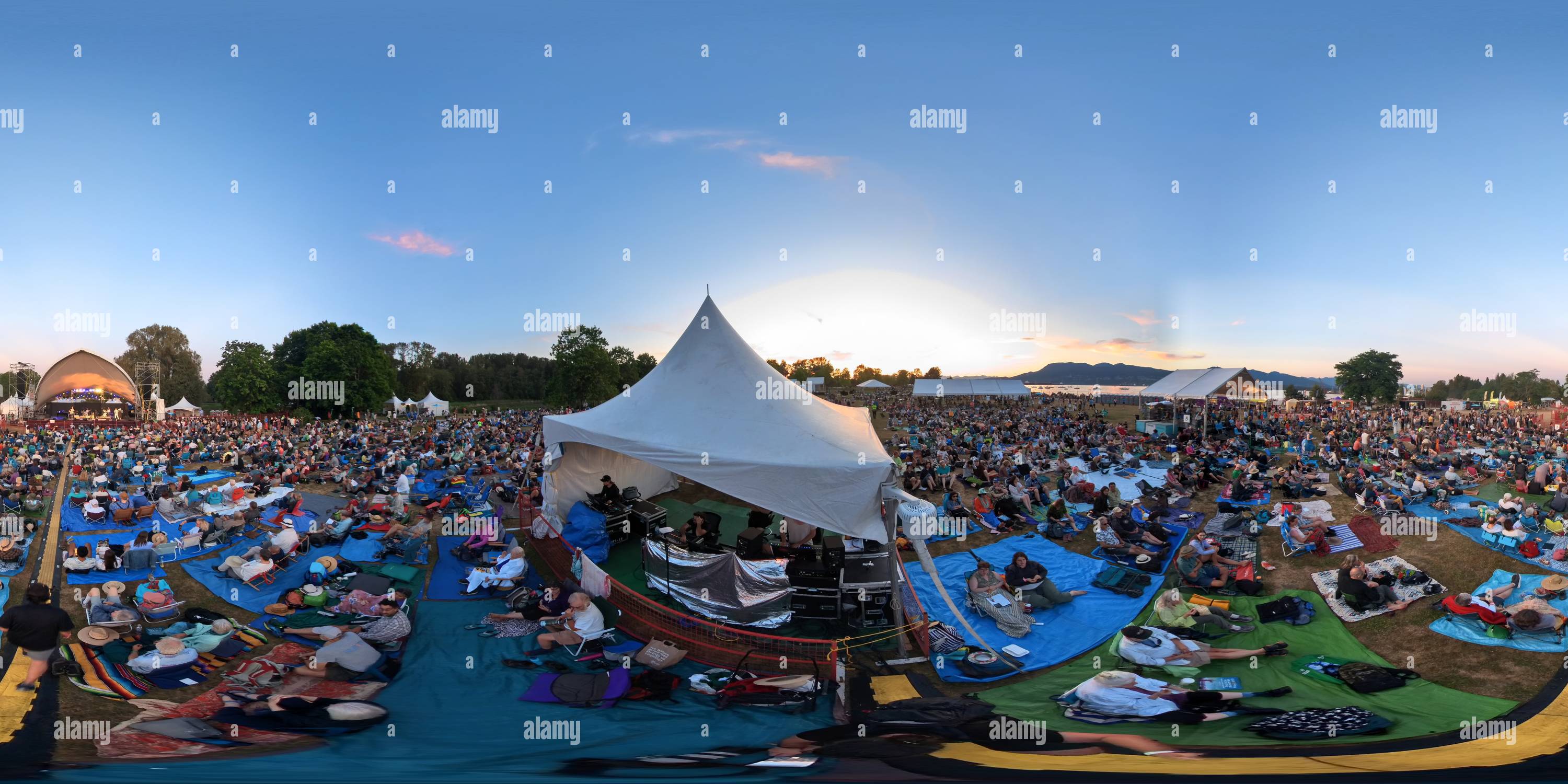 360° view of Vancouver Folk Music Festival Main Stage - Alamy