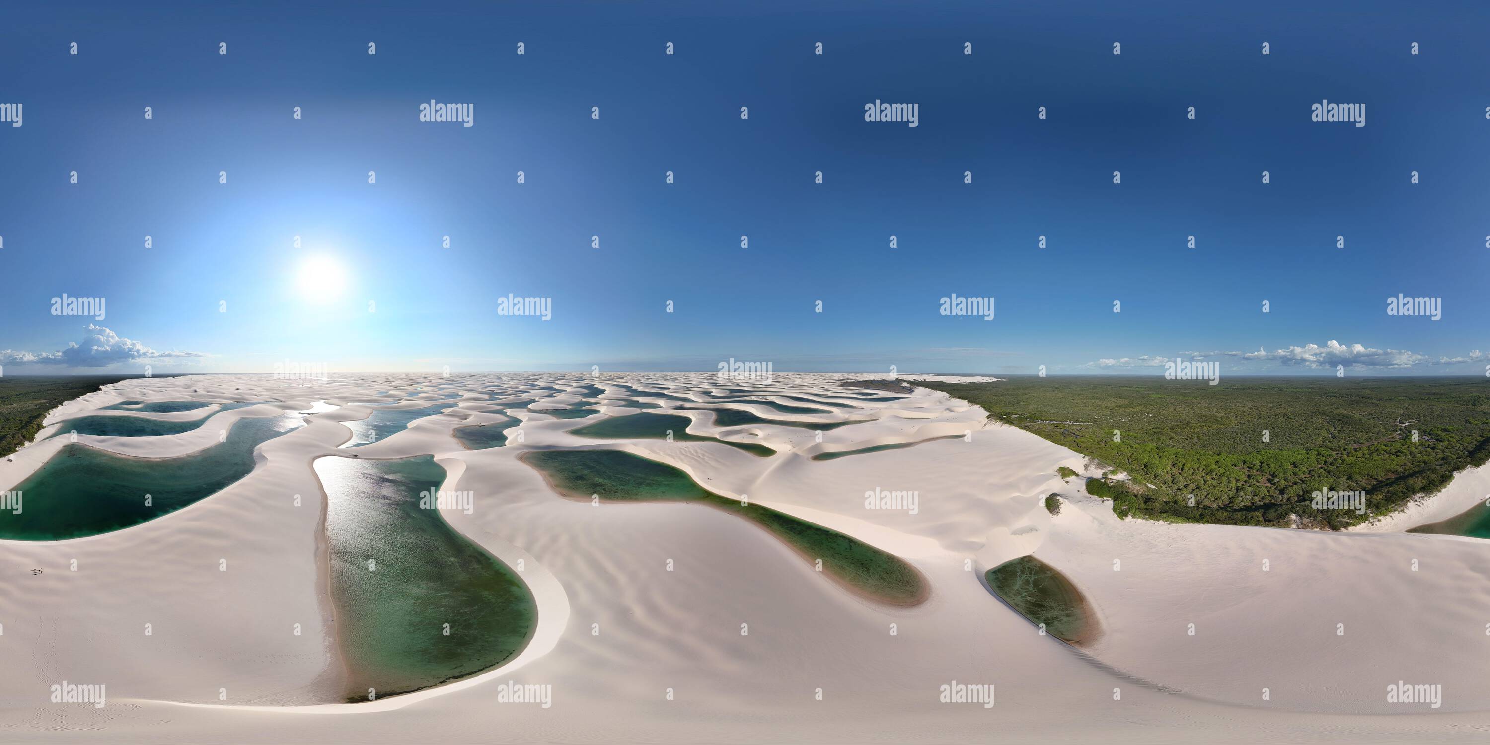 360° view of 360 aerial photo taken with drone of expansive sand dunes ...