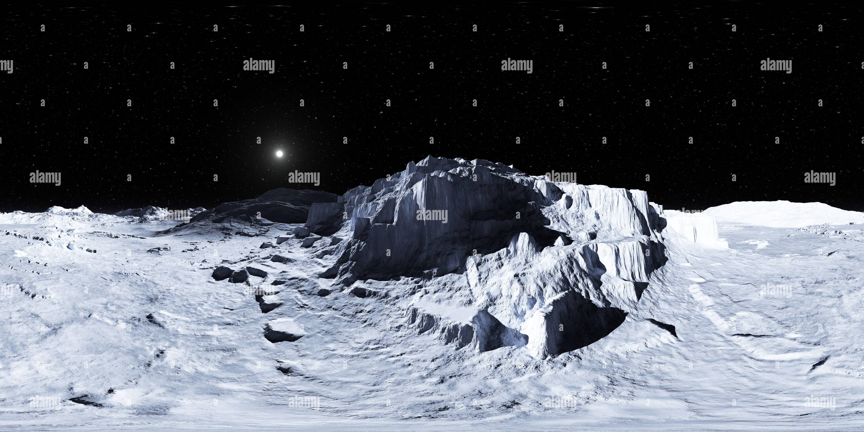 360° view of 360 degree view from Earth's Moon, equirectangular ...