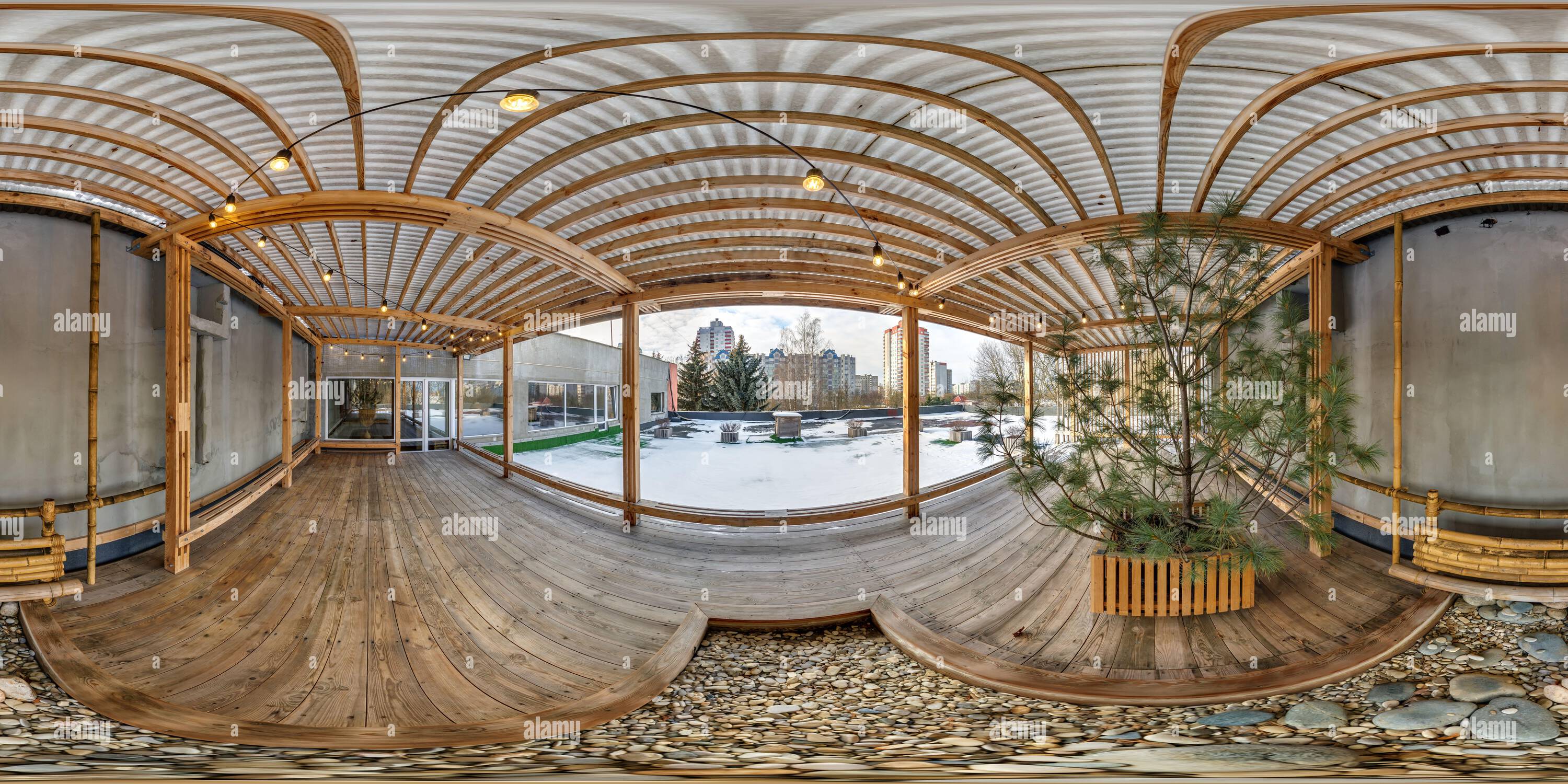 360° view of spherical 360 hdri panorama gazebo place for relaxation ...