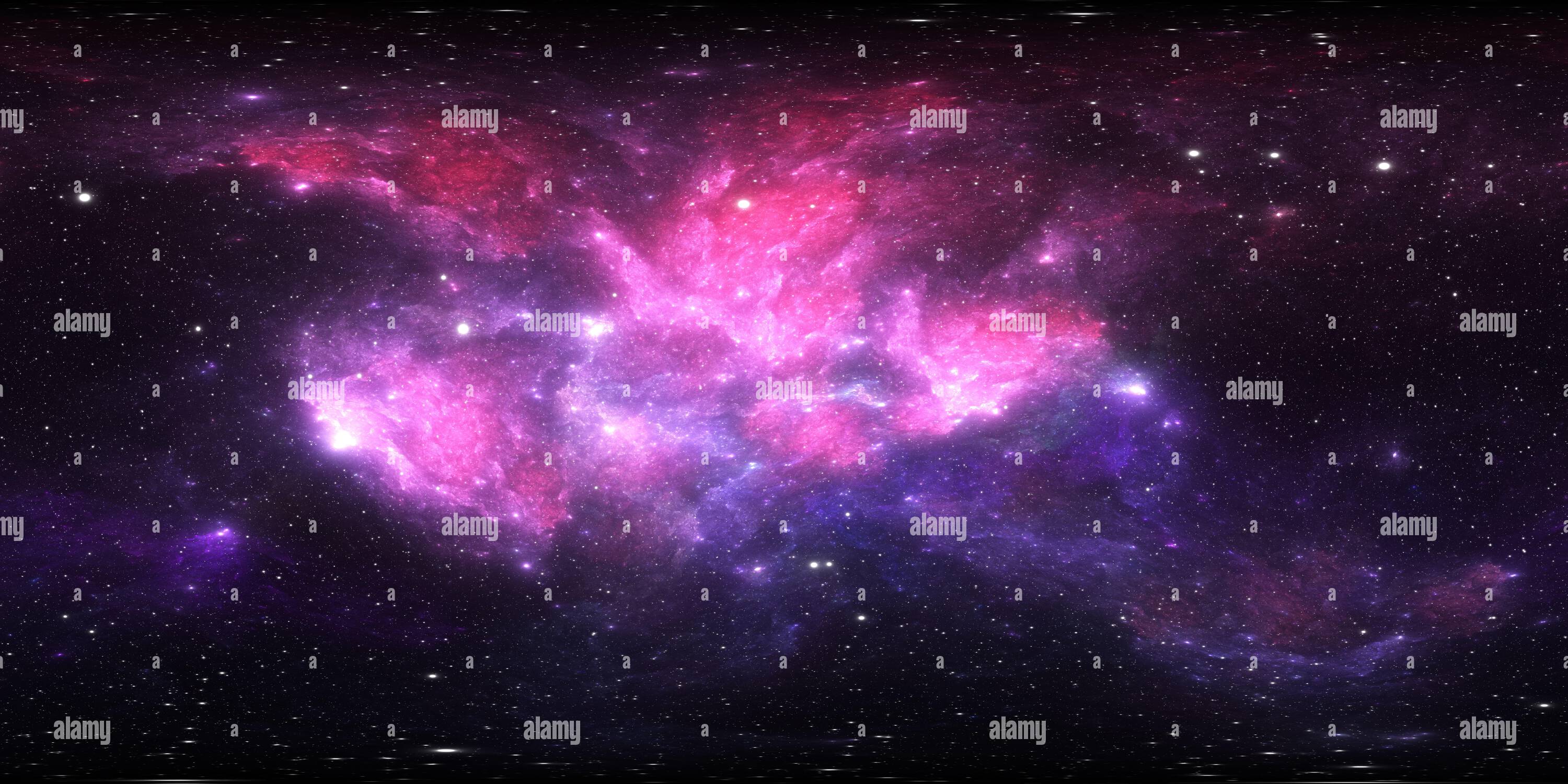 360° view of 360 degree stellar system and gas nebula. Environment 360 ...