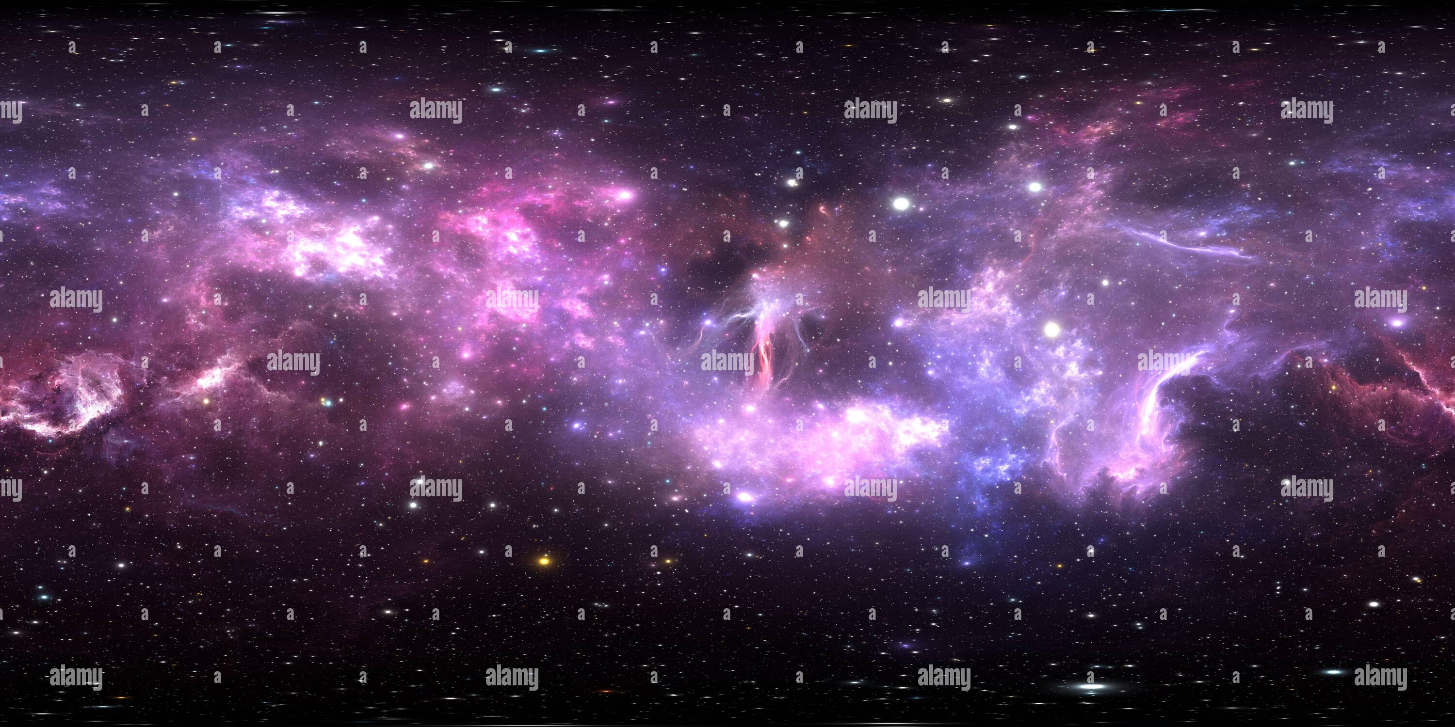 360° view of 360 degree stellar system and gas nebula. Environment 360 ...