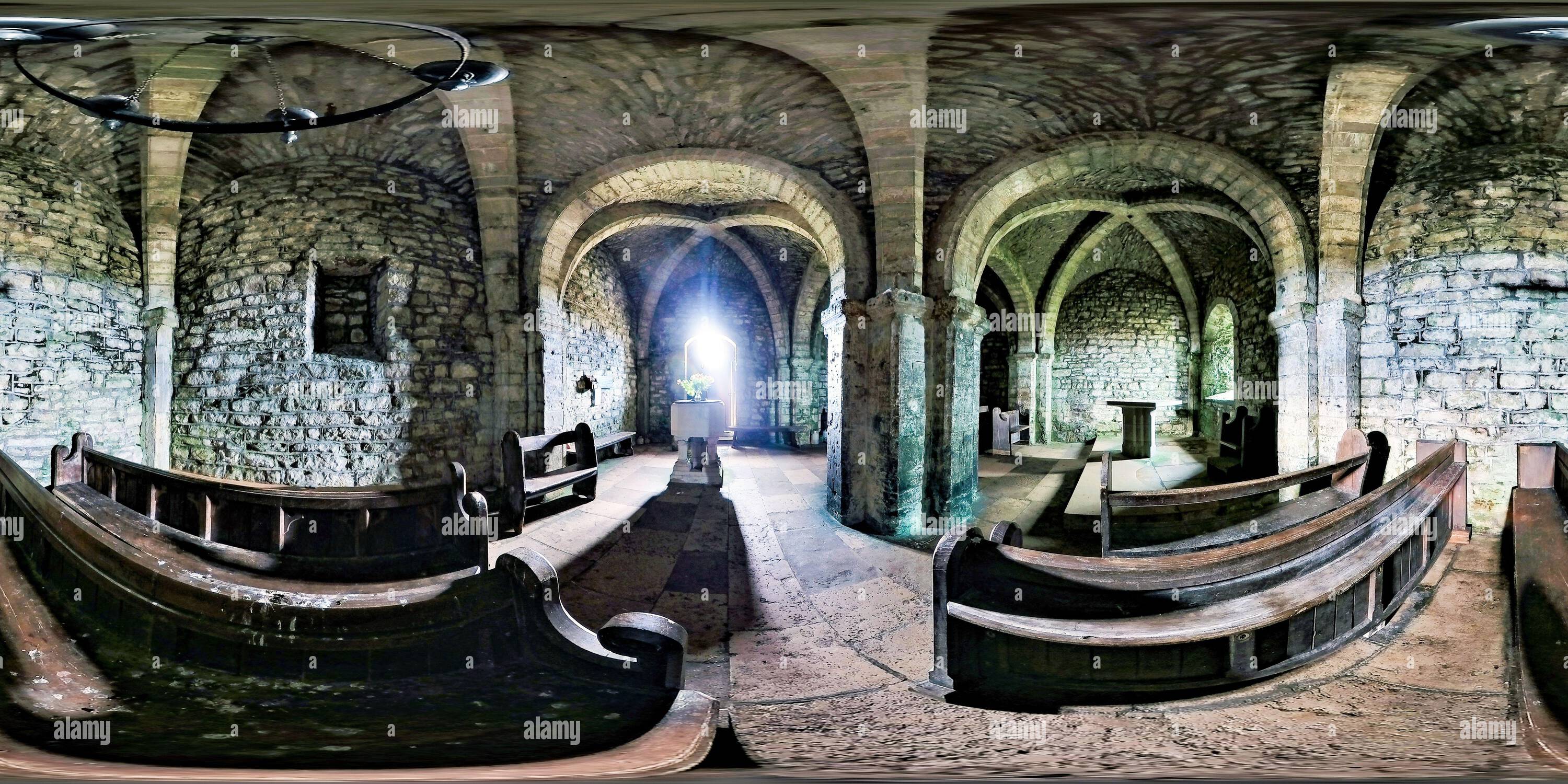 360° view of The South Cardinal Point Interior at St Aldhelms Chapel in ...