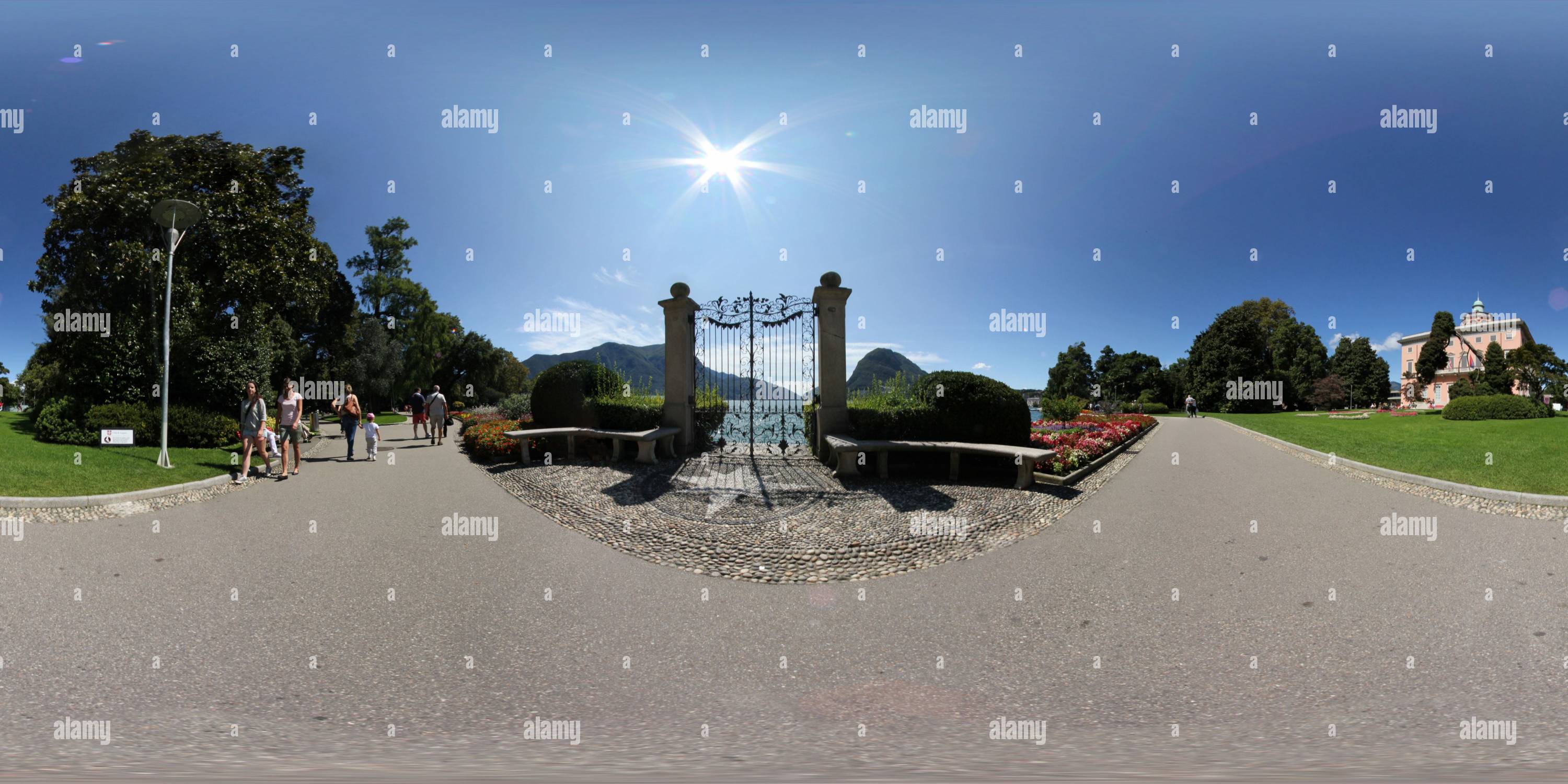 360° view of Gate on Lake Lugano - Alamy