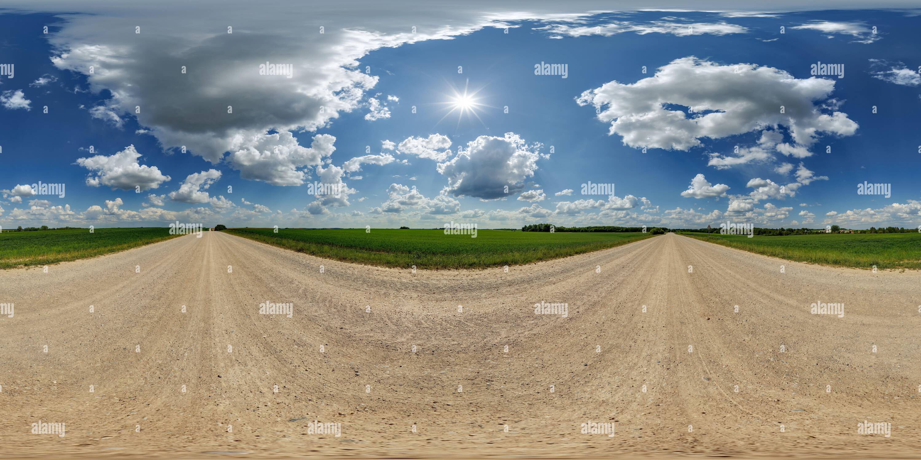 360° view of hdri 360 panorama of blue sky with awesome clouds on ...