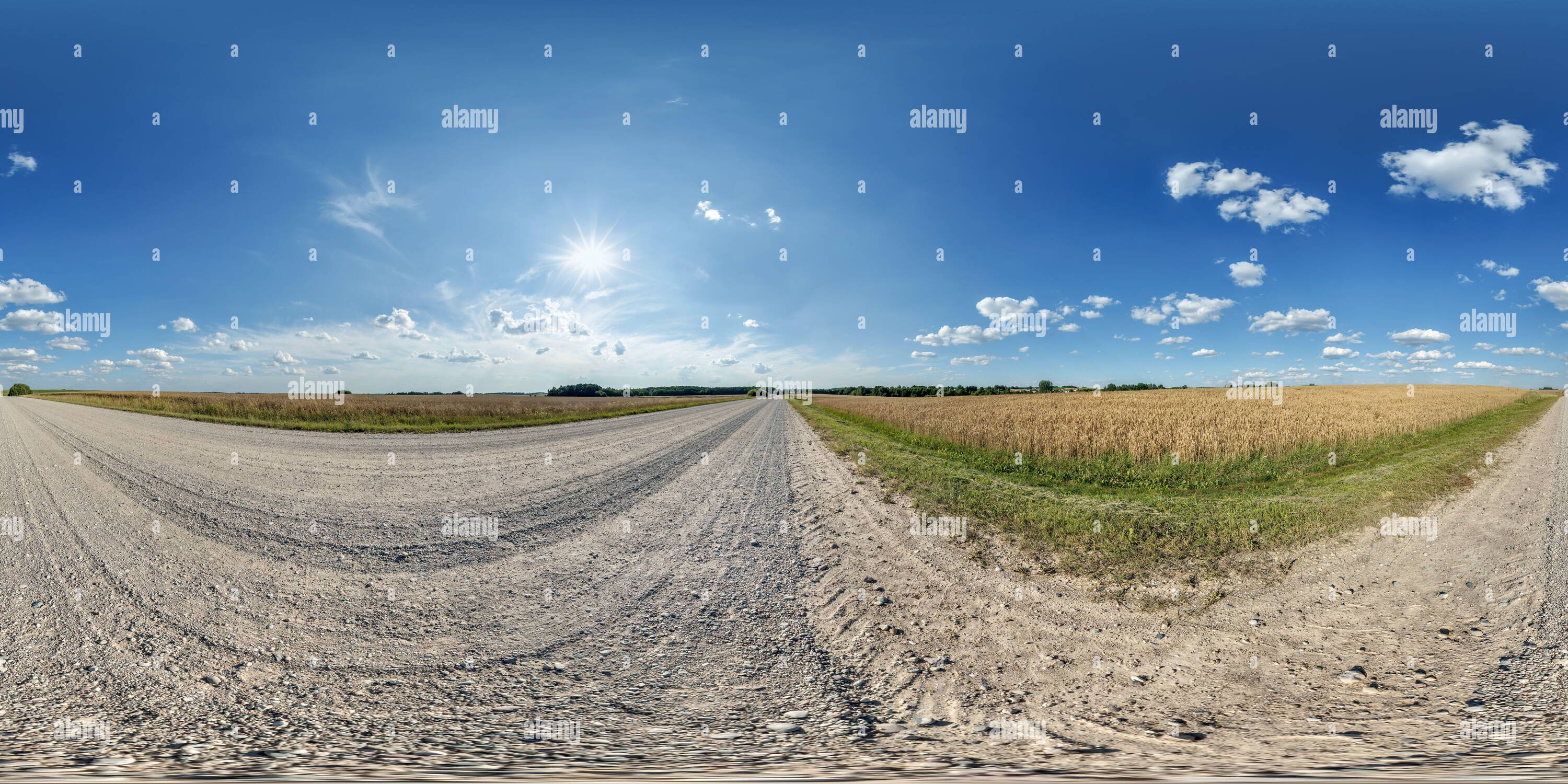 360° view of hdri 360 panorama of blue sky with awesome clouds on ...