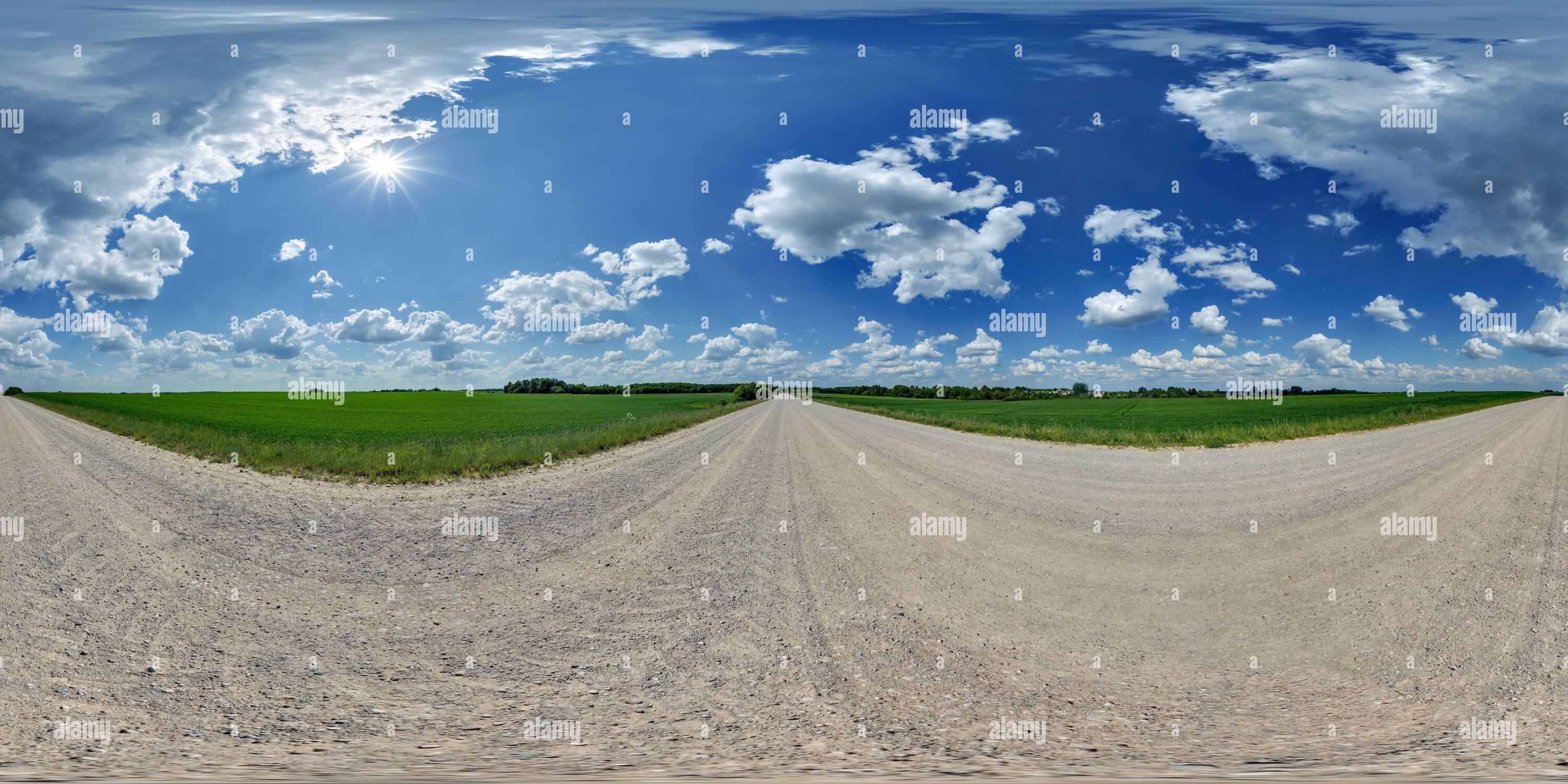 360° view of hdri 360 panorama of blue sky with awesome clouds on ...