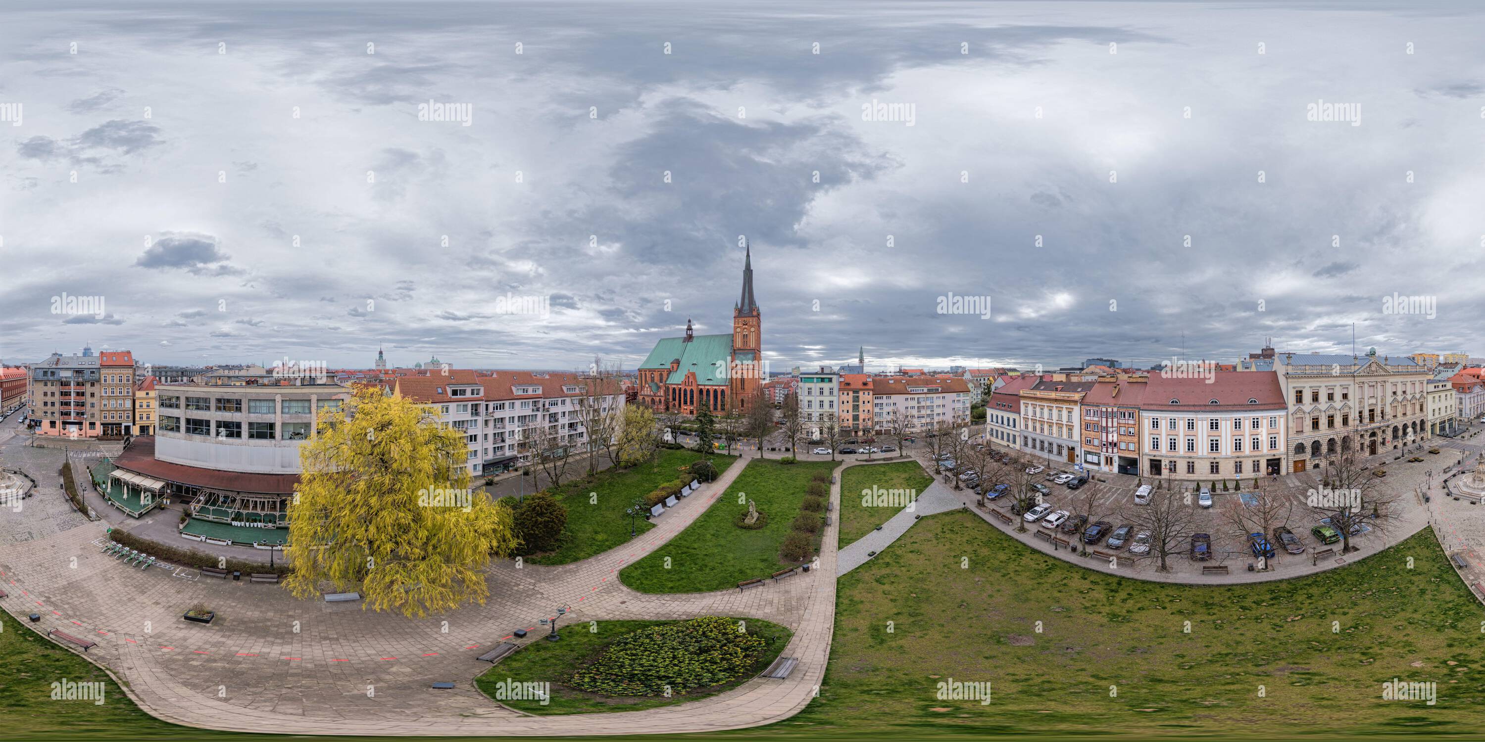 360° view of 360 spherical panorama of the White Eagle Square with ...