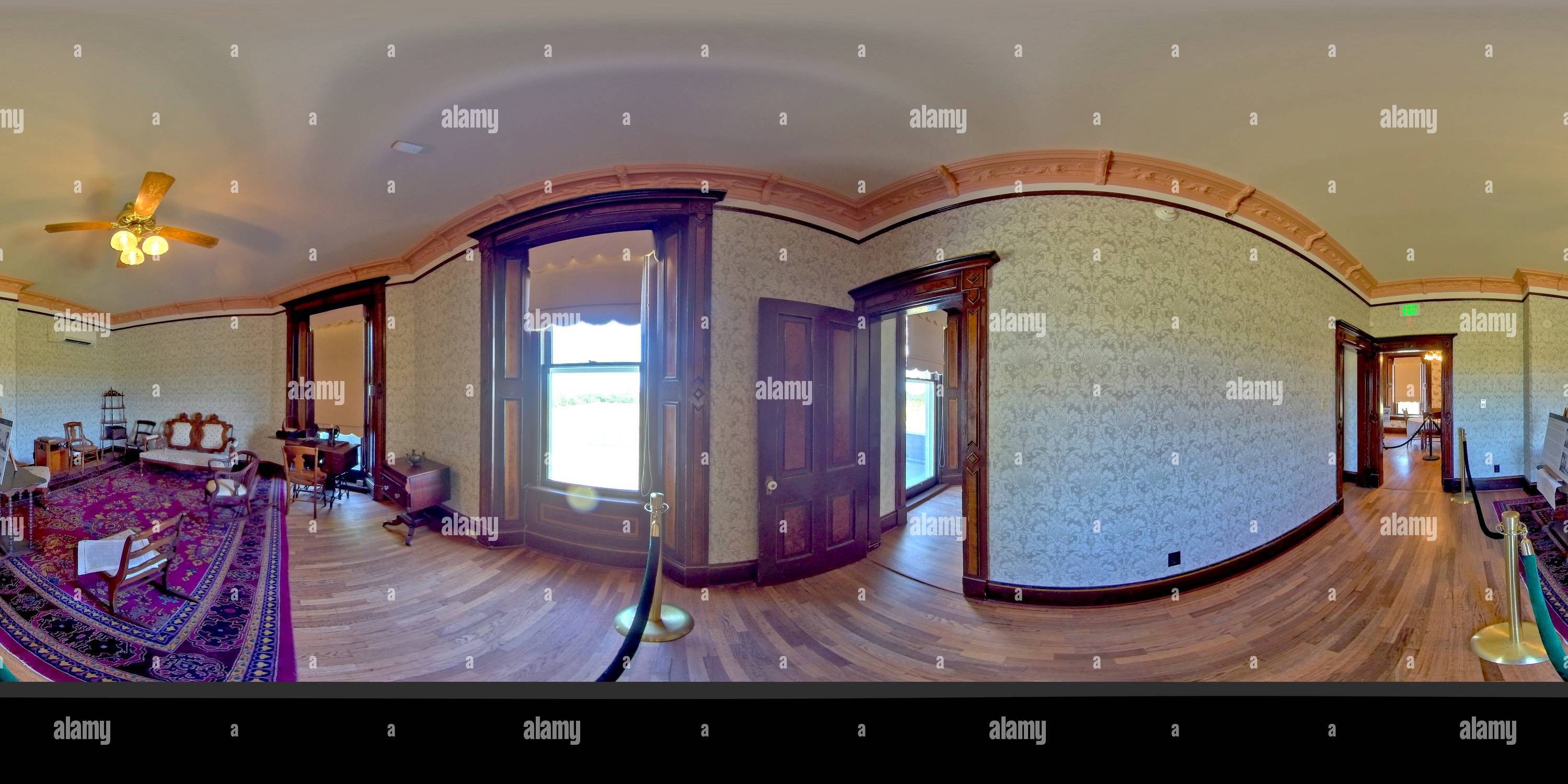 360° view of Living Room, Spring Hill Ranch, Tallgrass Prairie National ...