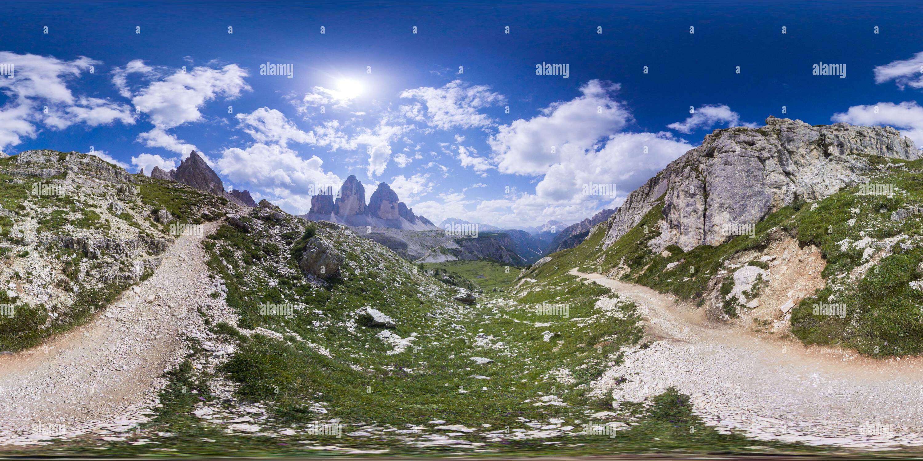 360° view of View from hiking near Tre Cime di Lavaredo - Italy - 360 ...