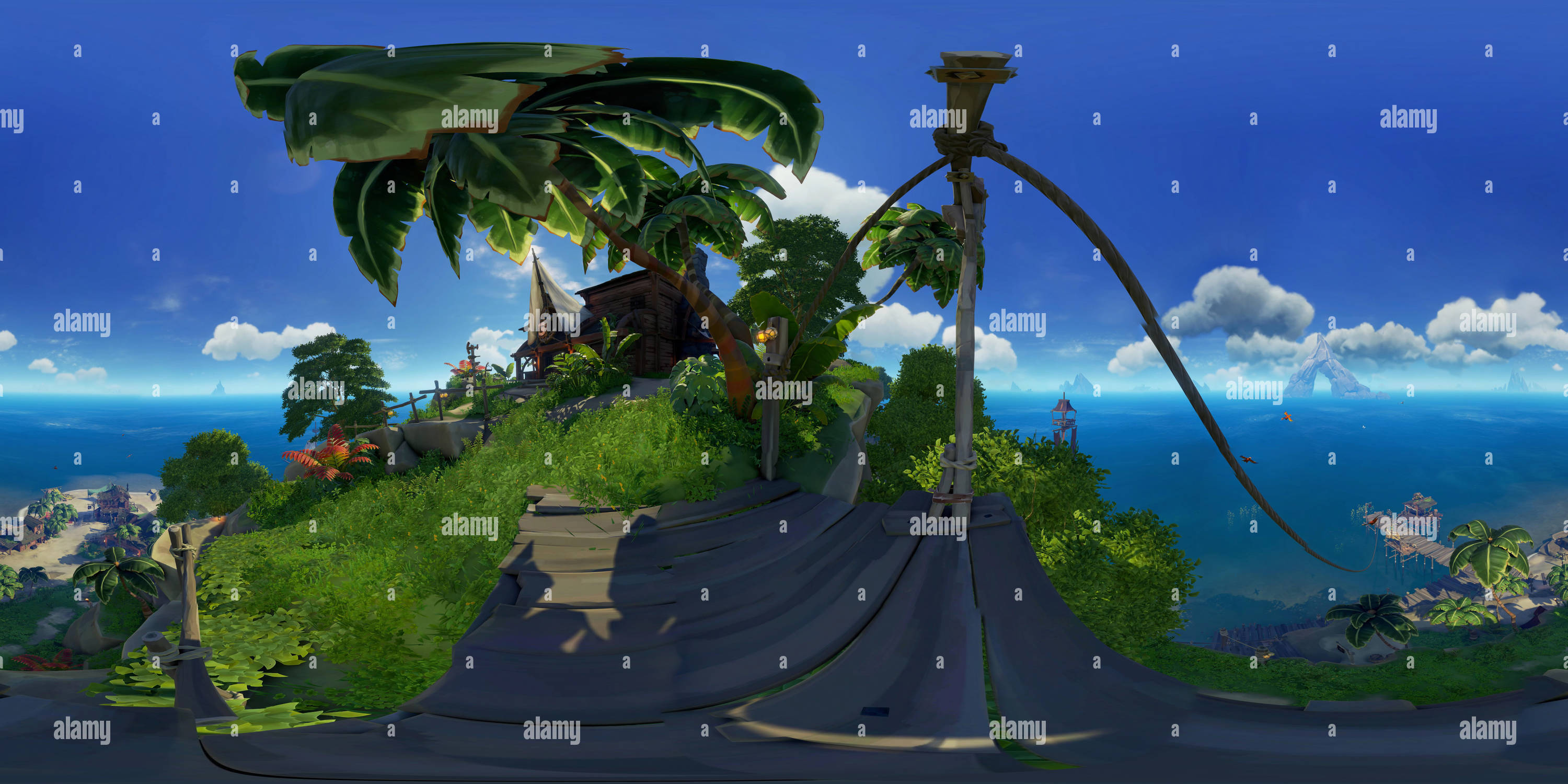 360° view of Sea of thieves Ancient spire outpost - Alamy