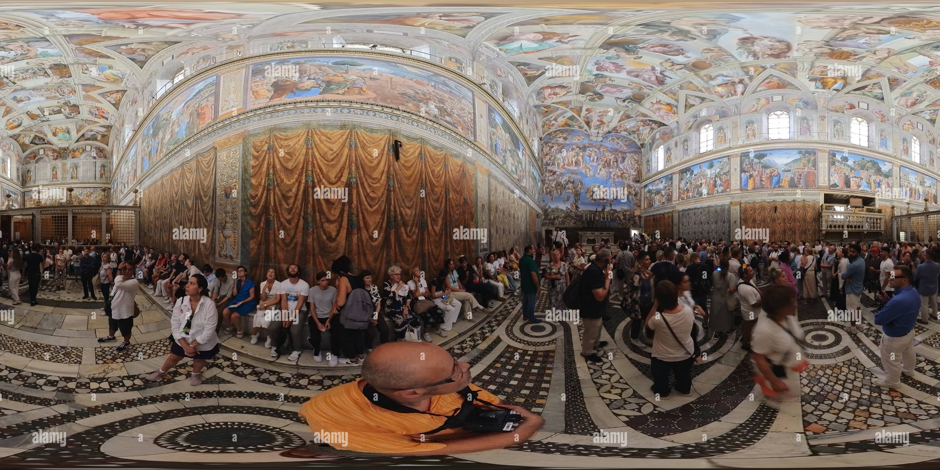 360° view of Sistine chapel in the Vatican - Alamy